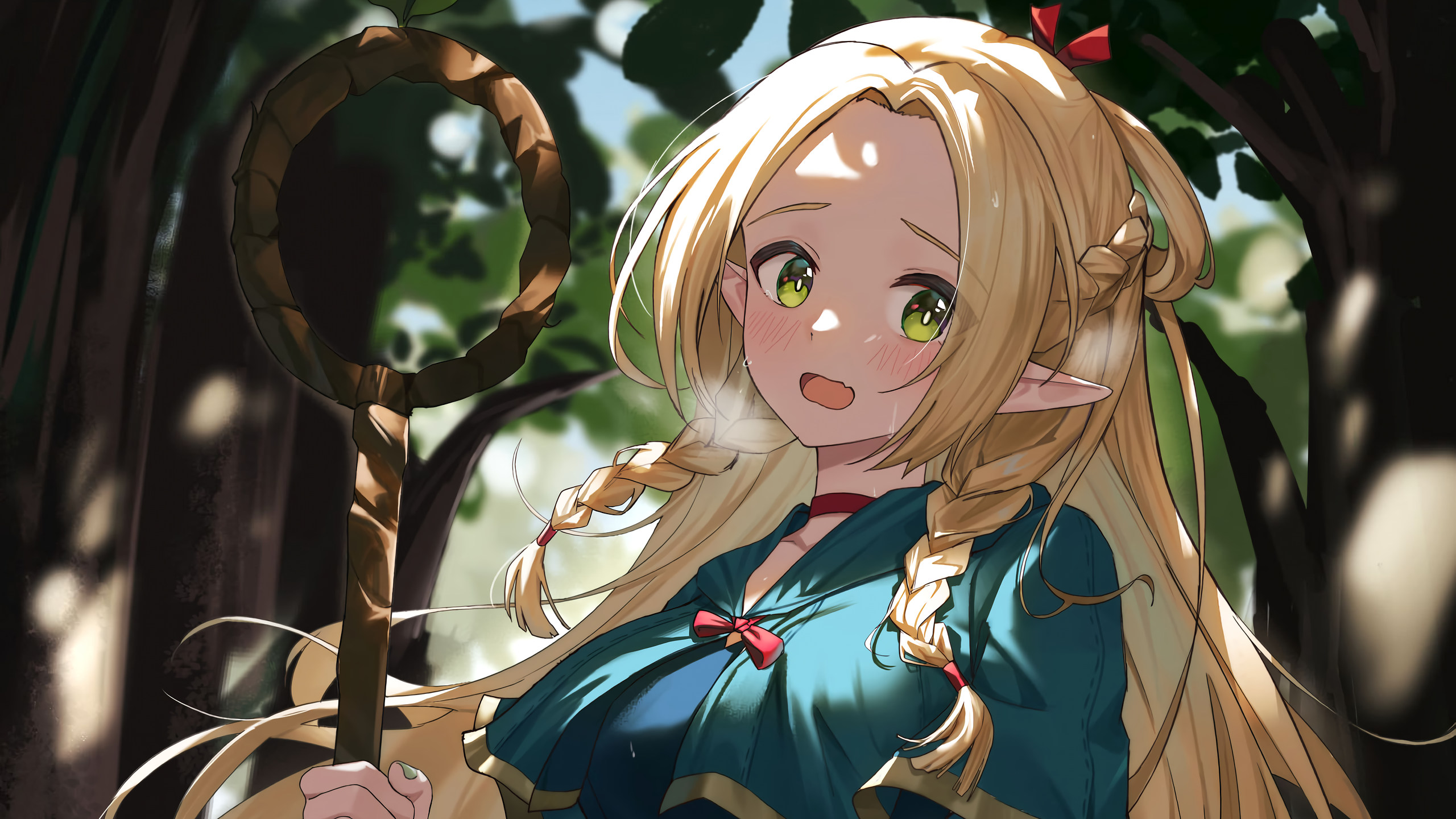 Marcille Donatto Dungeon Meshi Elf Mage 4K & 5K Wallpaper | PixieWall