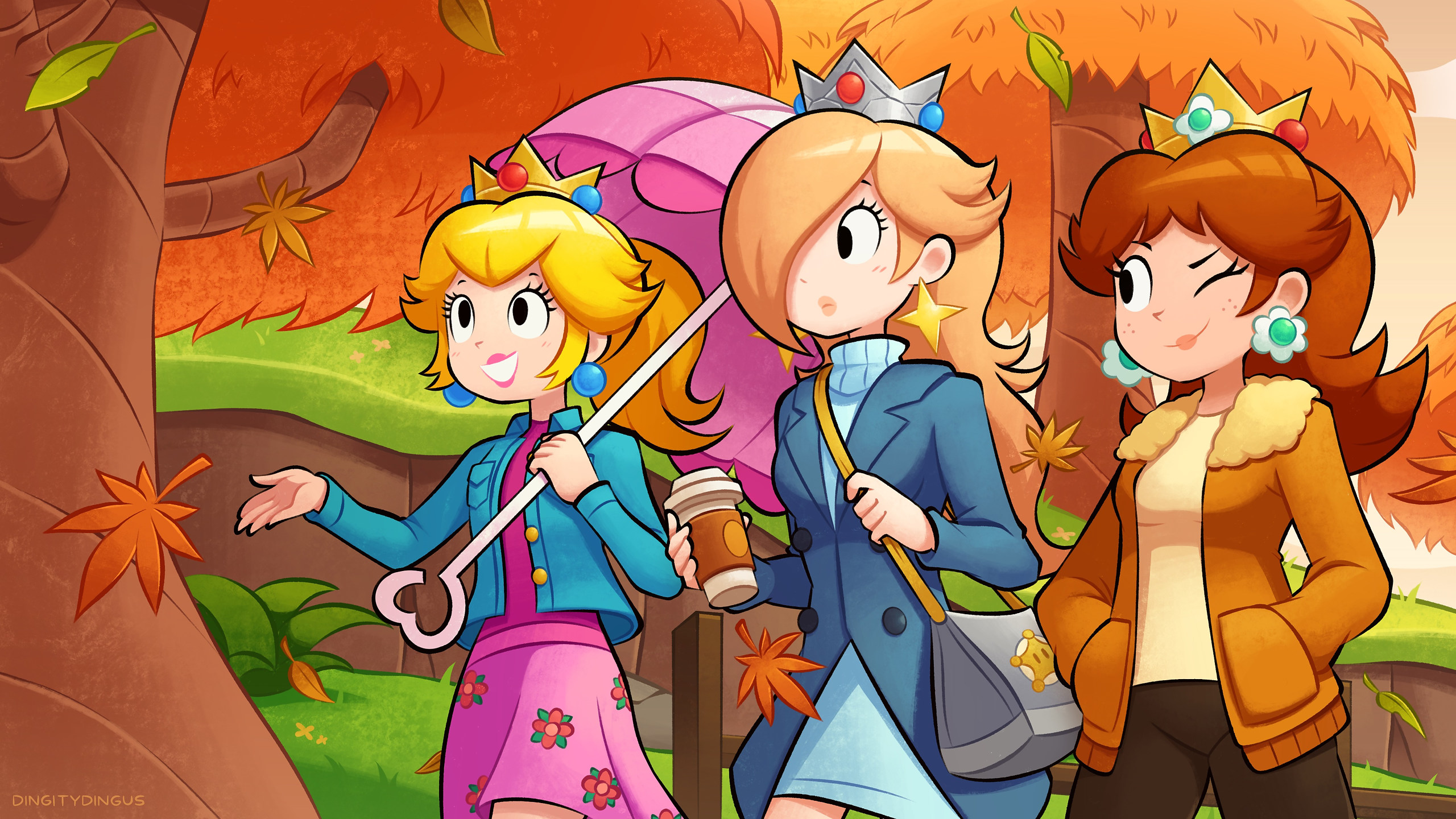 Princess Peach Daisy And Rosalina Super Mario 4k Wallpaper | PixieWall