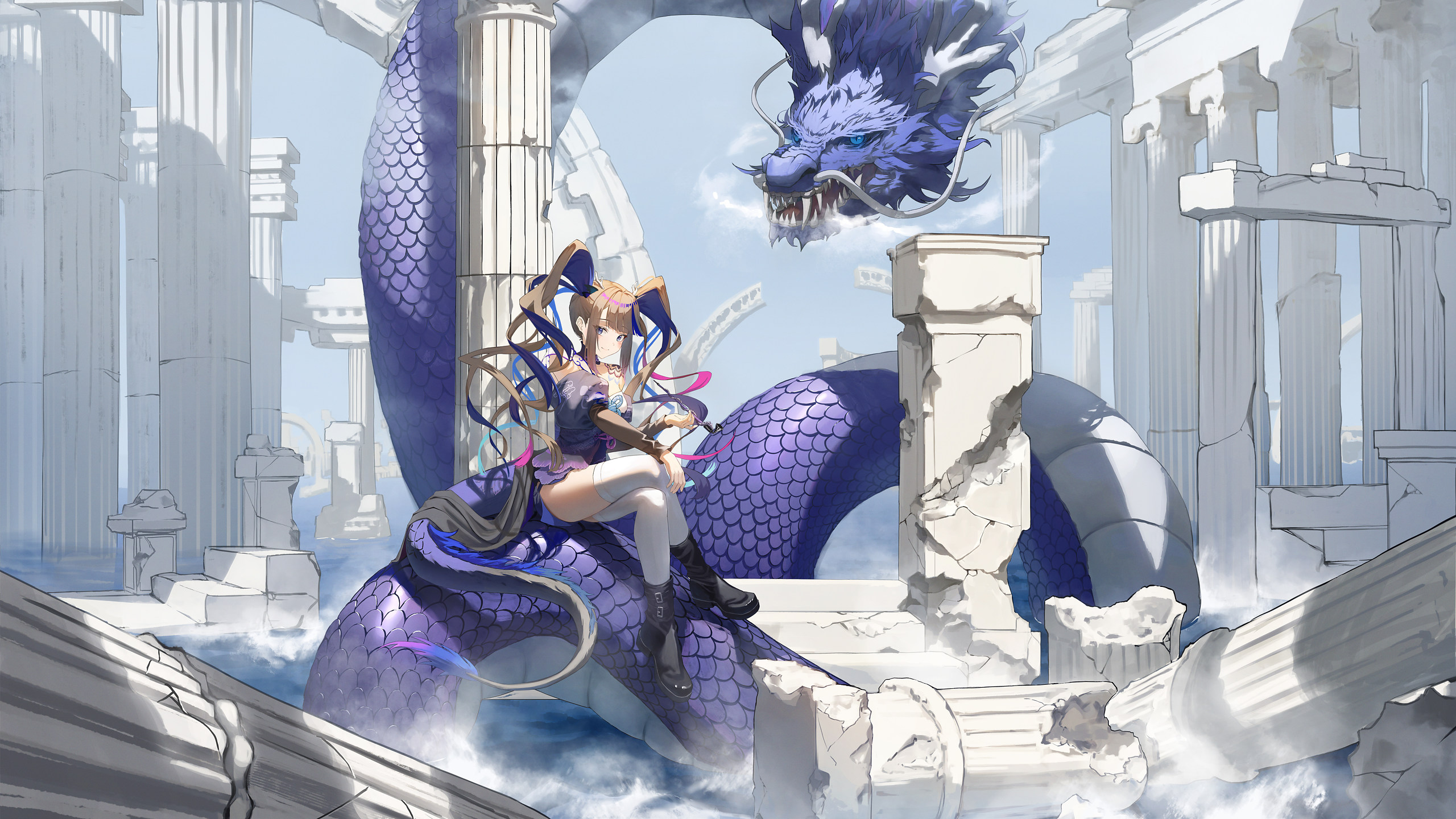 Airi Kanna Stellive Chinese Dragon 8k Wallpaper | PixieWall