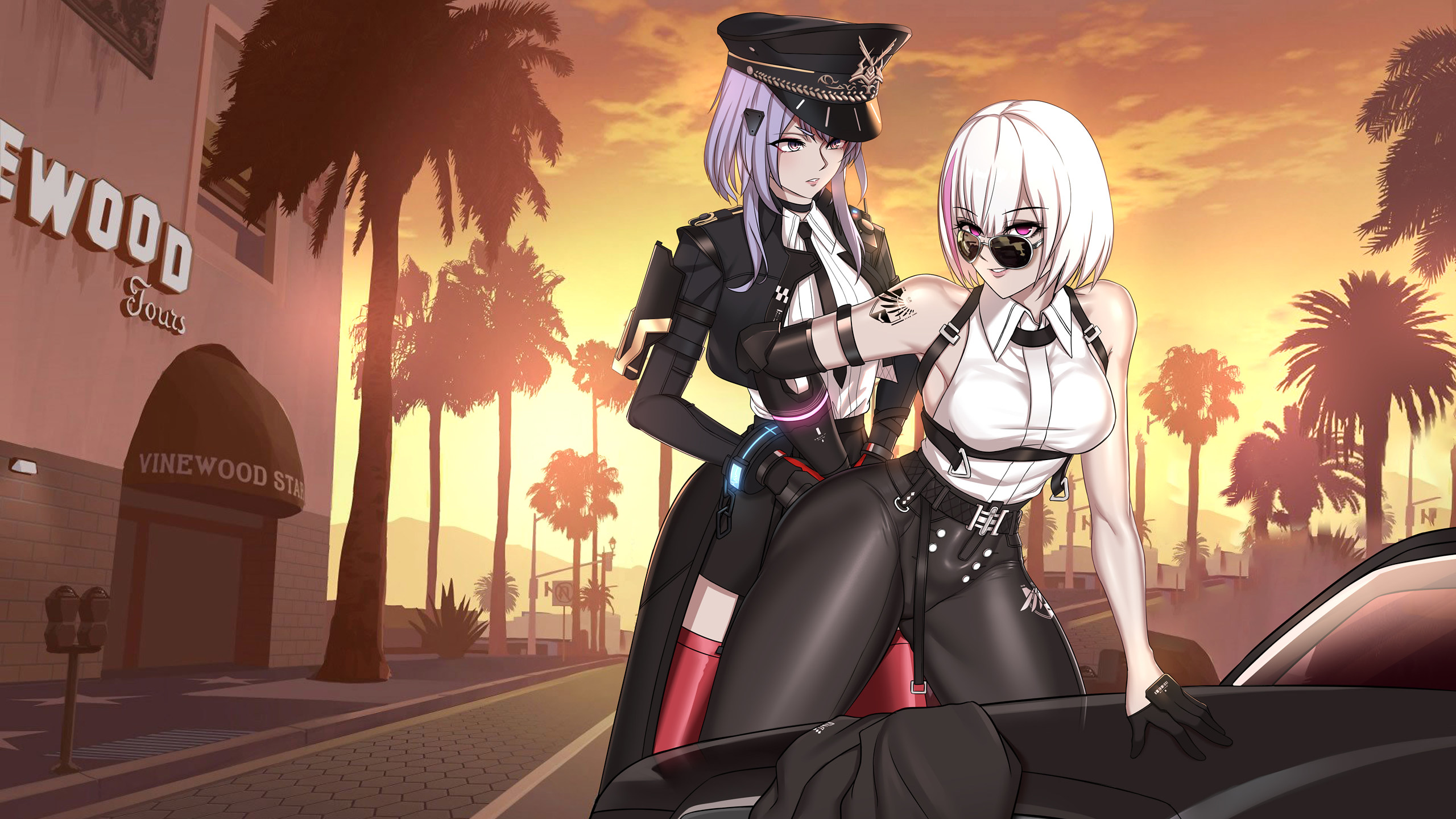 Liv And Alisa Punishing Gray Raven Gta Parody 4k Wallpaper | PixieWall