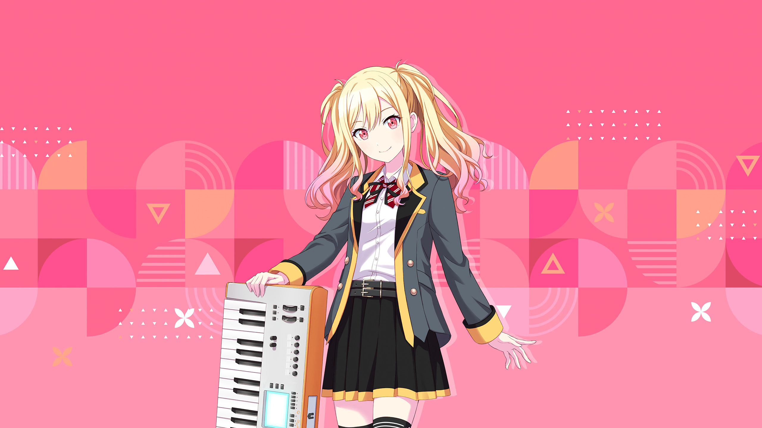 Tenma Saki Project Sekai Keyboard 4k Wallpaper | PixieWall