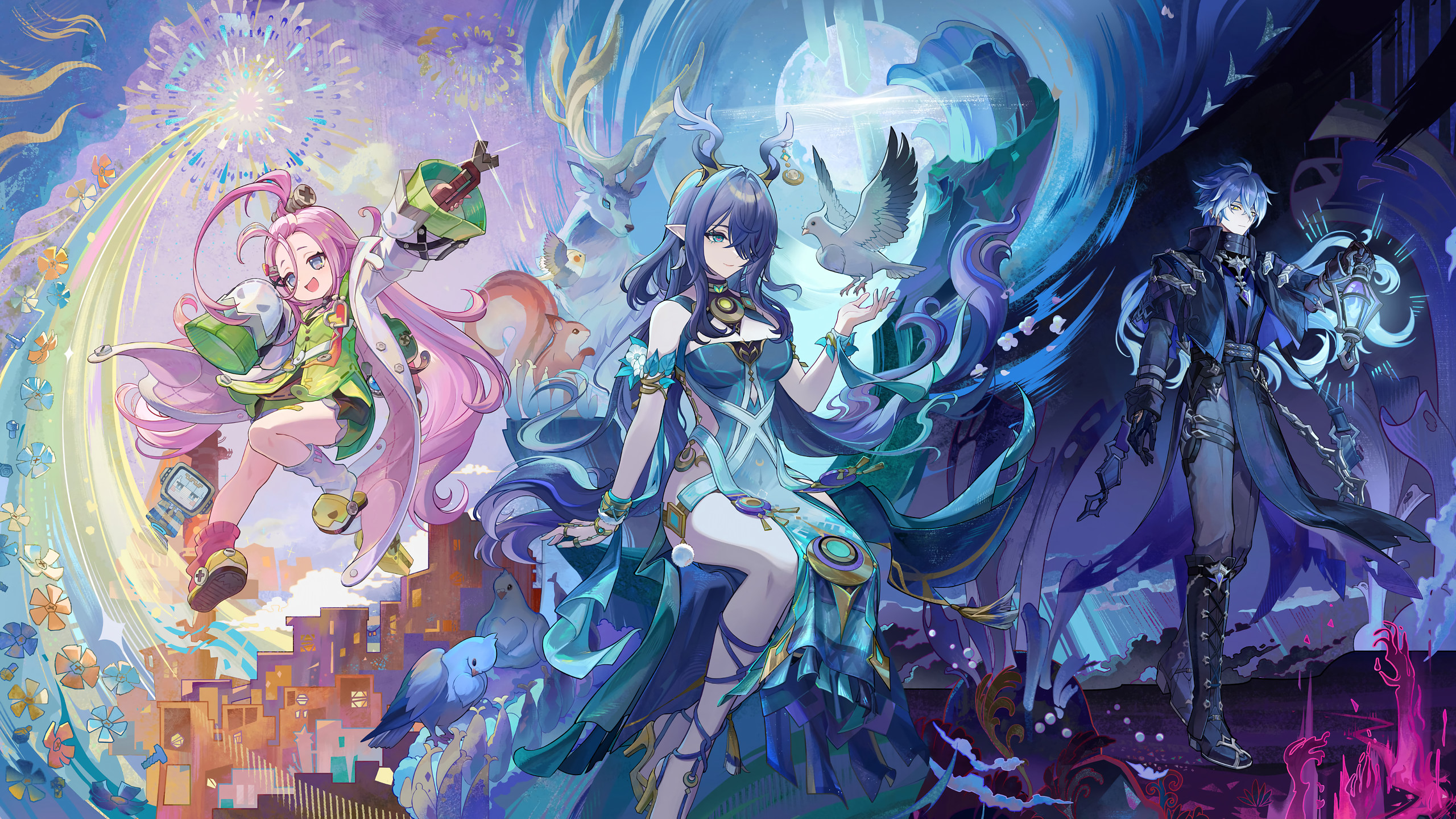 Flins Lauma And Aino Genshin Impact 4K & 5K Wallpaper | PixieWall