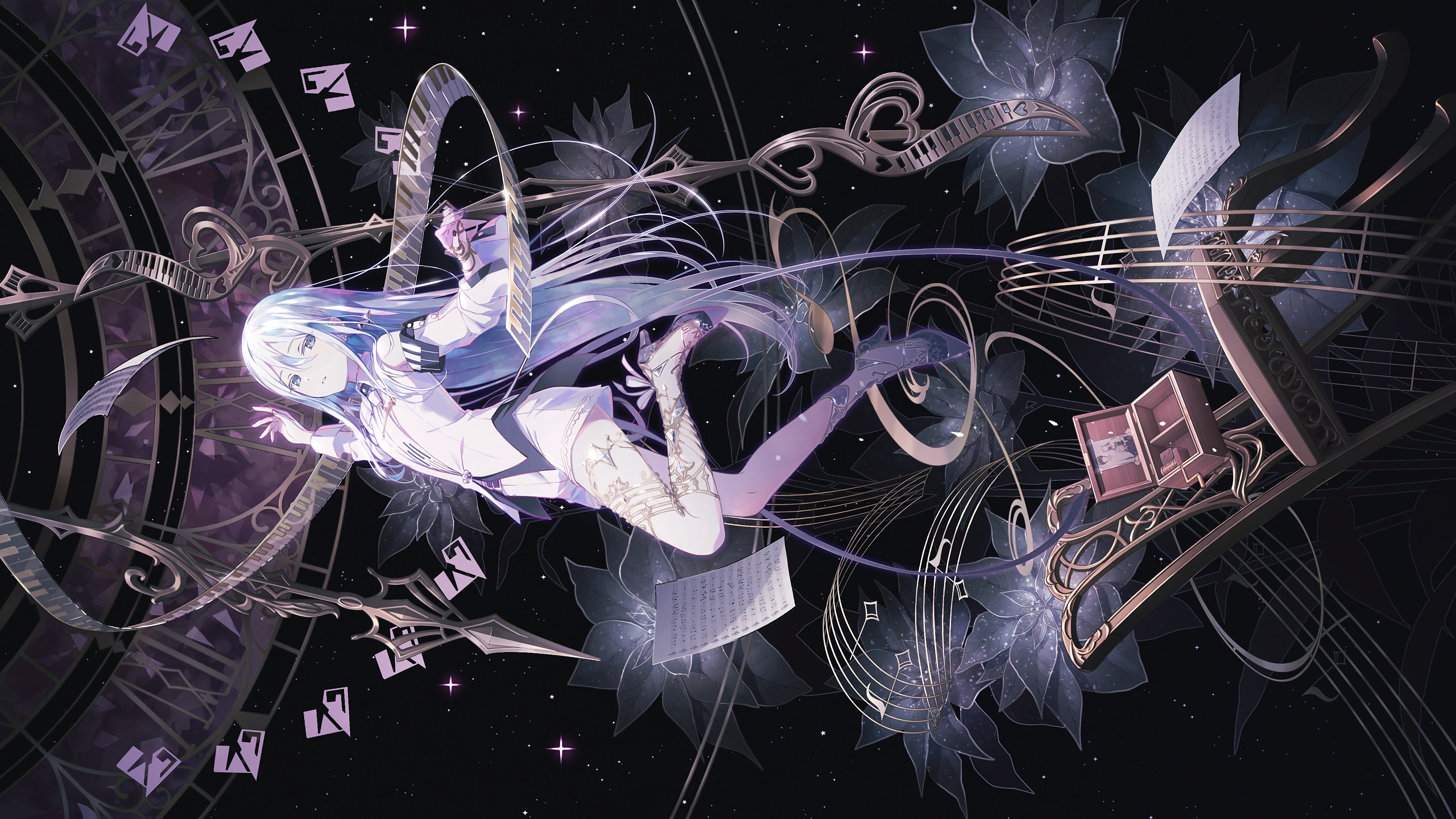Yoisaki Kanade Project Sekai Music Box 4k Wallpaper | PixieWall