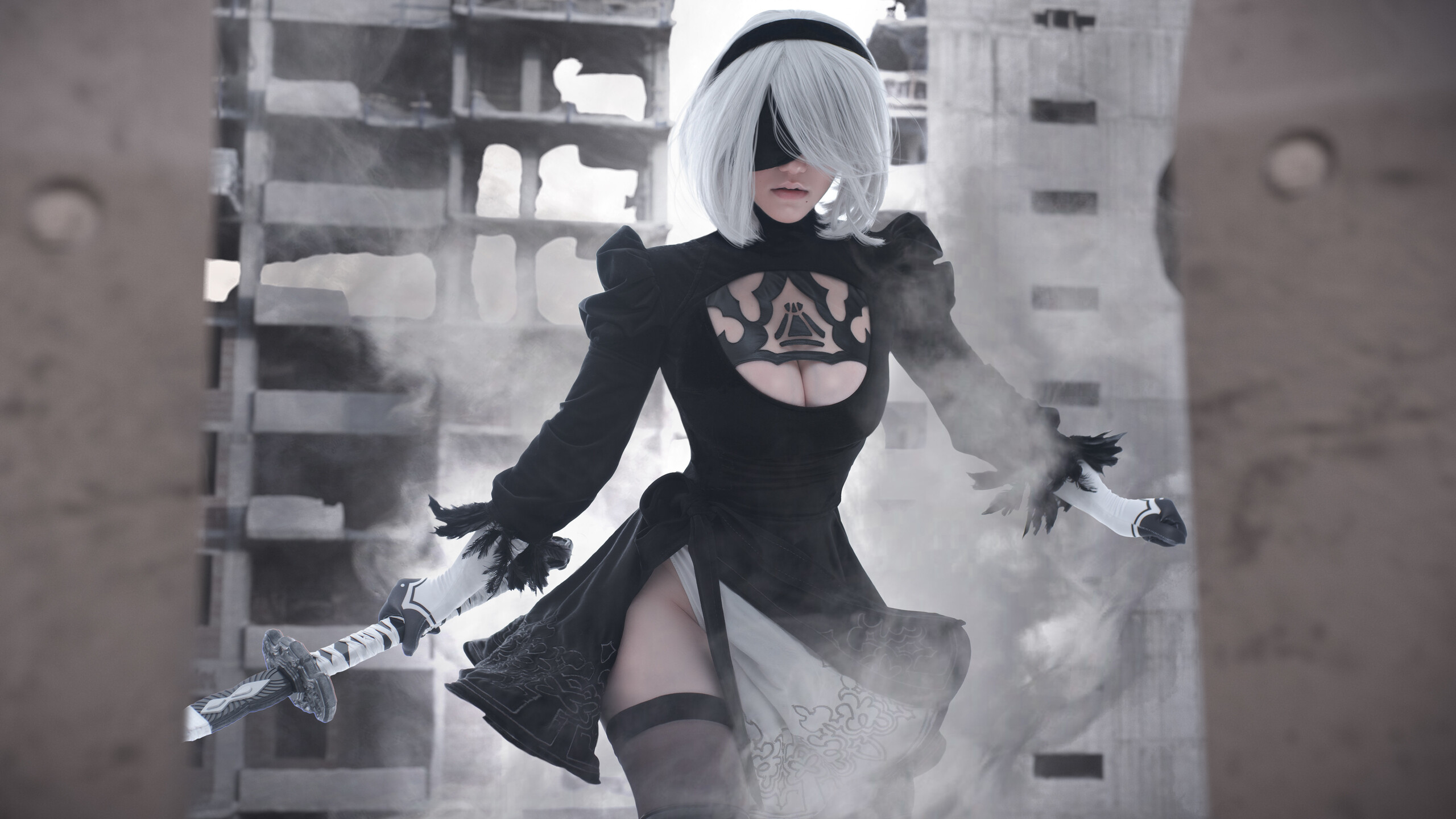 Lada Lyumos Nier Automata 2b Dress Cosplay Wallpaper | PixieWall