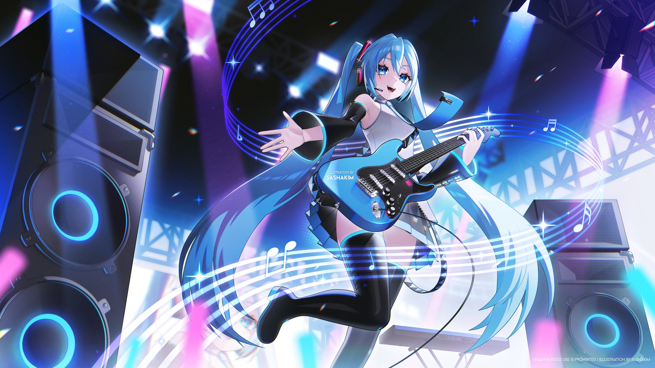 Hatsune Miku Vocaloid Music Concert 4k Wallpaper | PixieWall