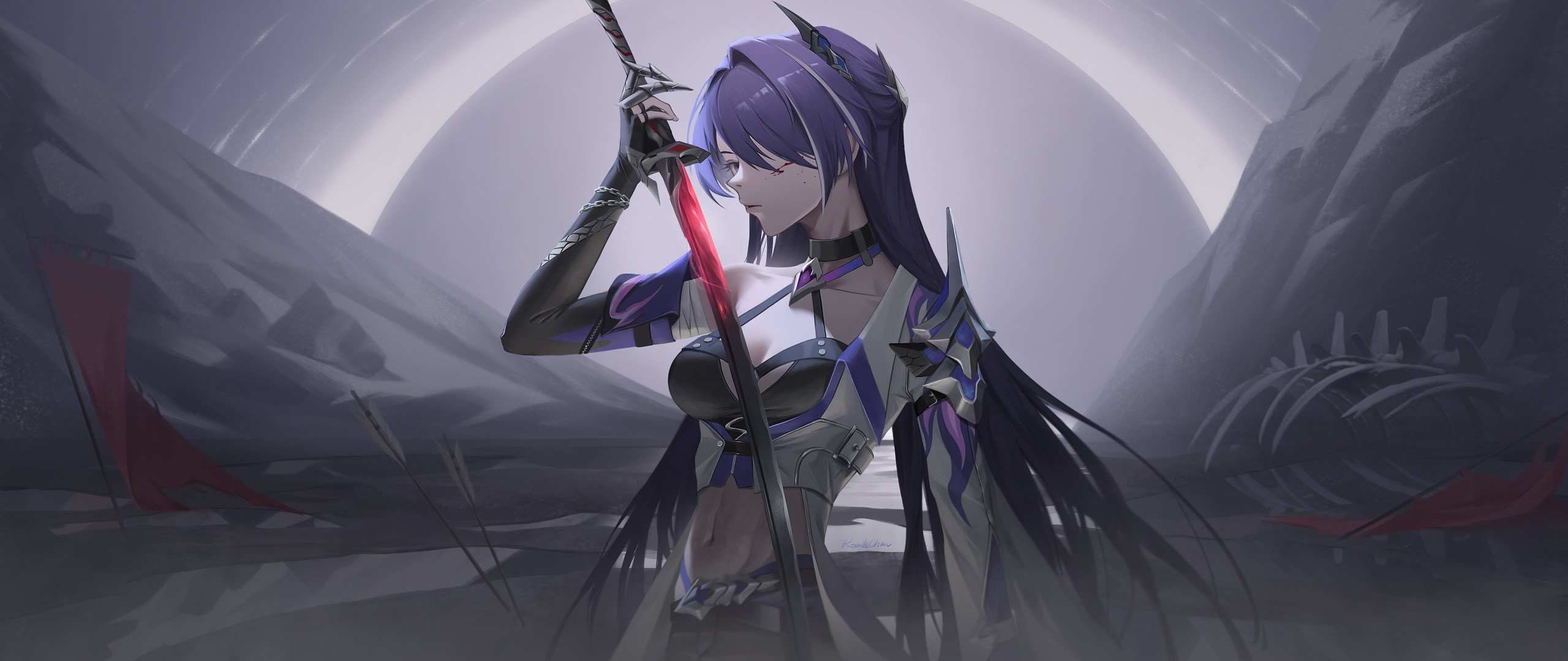 Acheron Honkai Star Rail Sword 4K & 5K Ultrawide Wallpaper | PixieWall