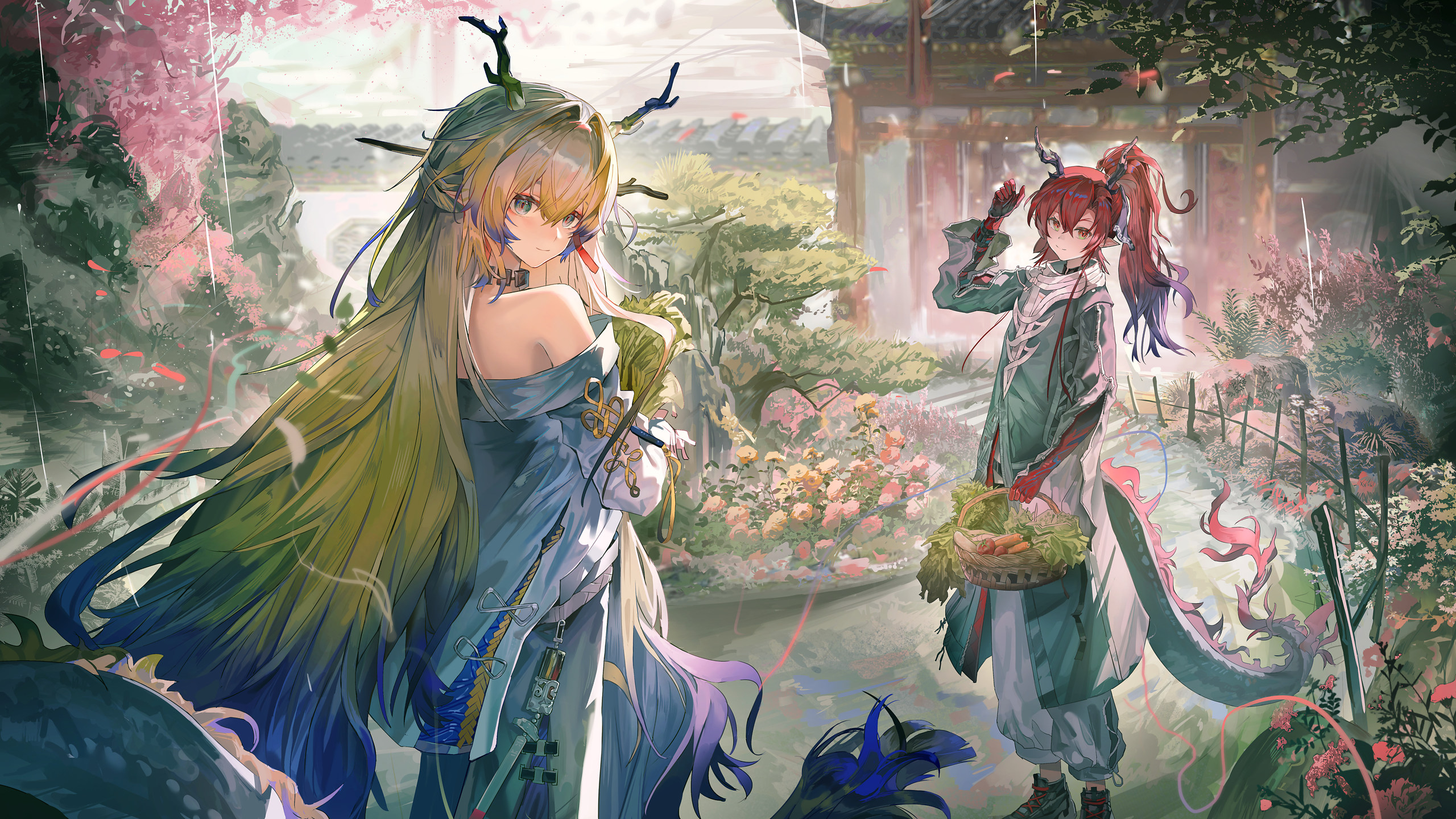 Shu And Yu Arknights Brother And Sister 4K & 5K Wallpaper | PixieWall