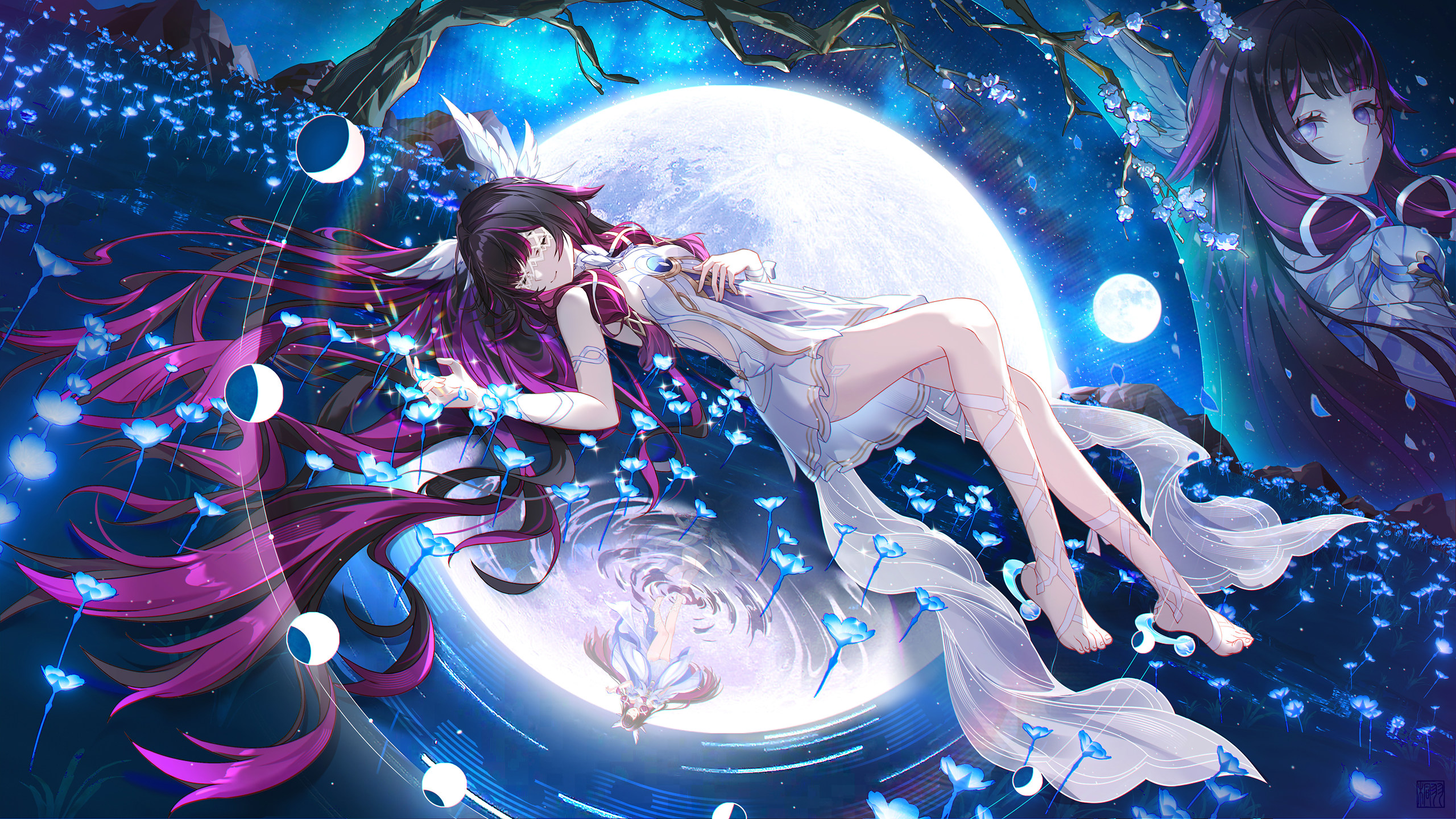 Columbina Genshin Impact Blue Aesthetic 4K & 5K Wallpaper | PixieWall