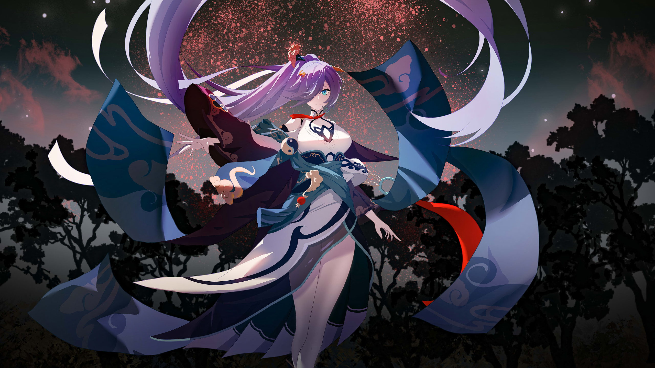Fu Hua Azure Empyrea Chinese Dress 4K & 5K Wallpaper | PixieWall