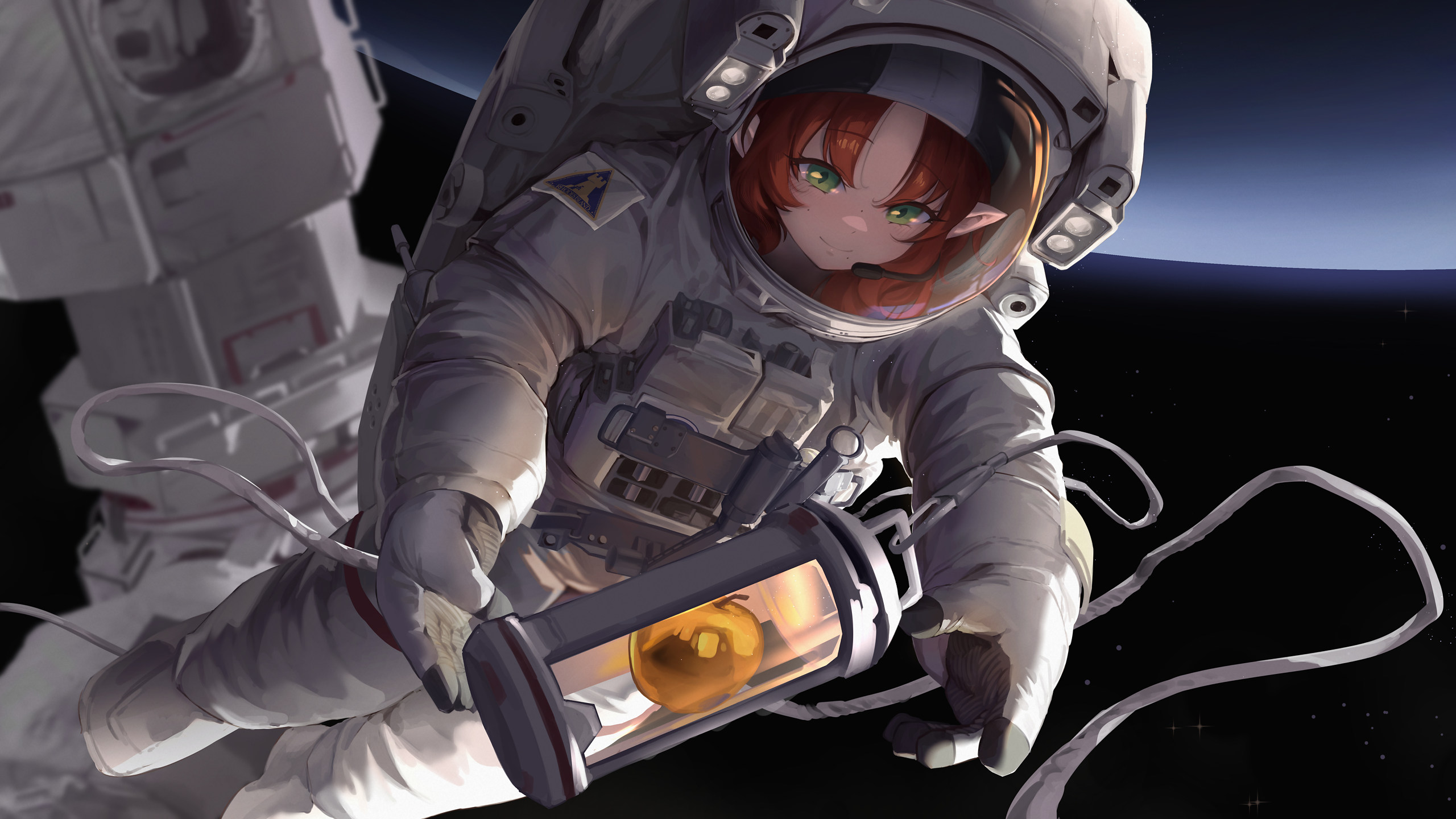 Myrtle Arknights Spacesuit Golden Apple 4K & 5K Wallpaper | PixieWall