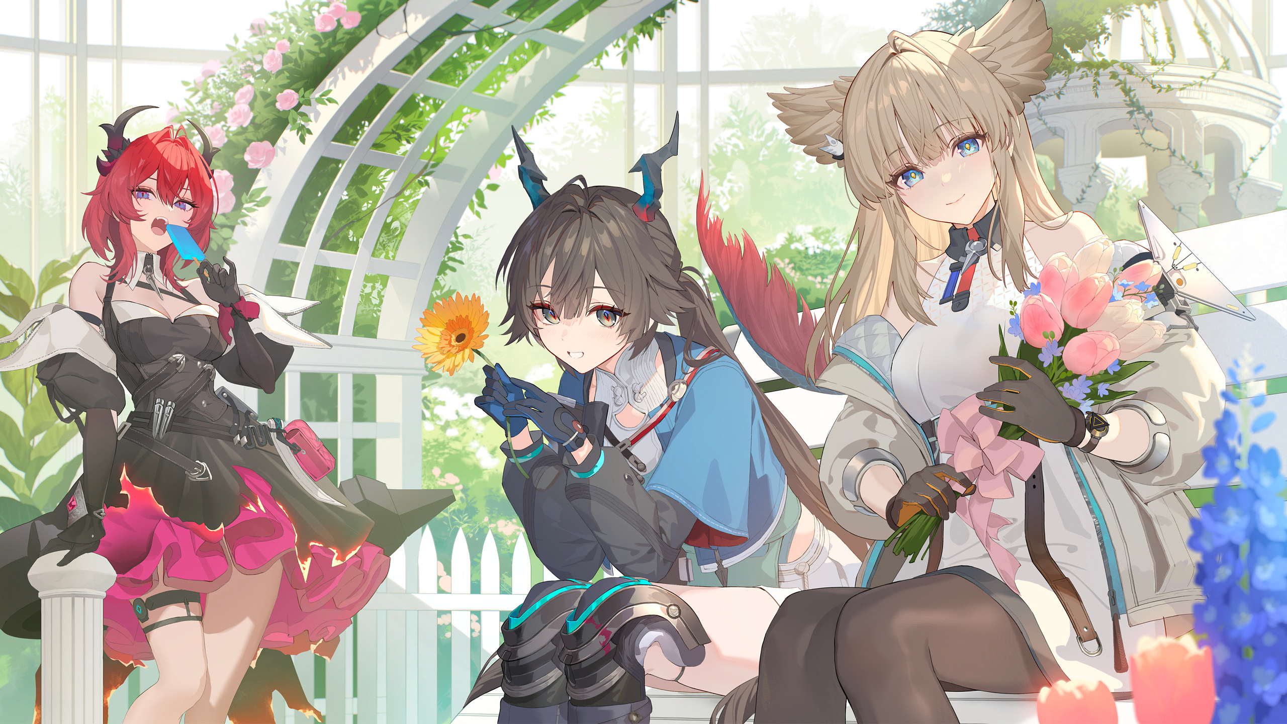 Surtr Perlica And Chen Arknights Endfield 4k Wallpaper | PixieWall