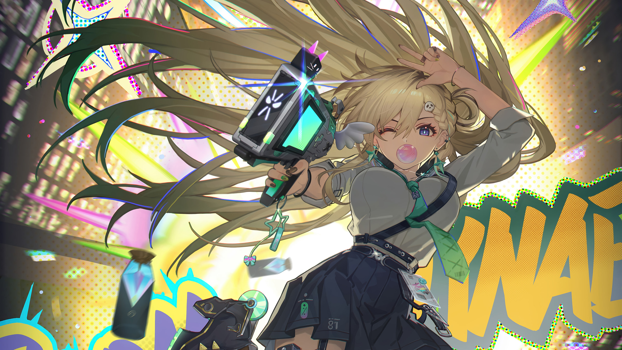 Lynae Wuthering Waves Peace Sign 4k Wallpaper | PixieWall