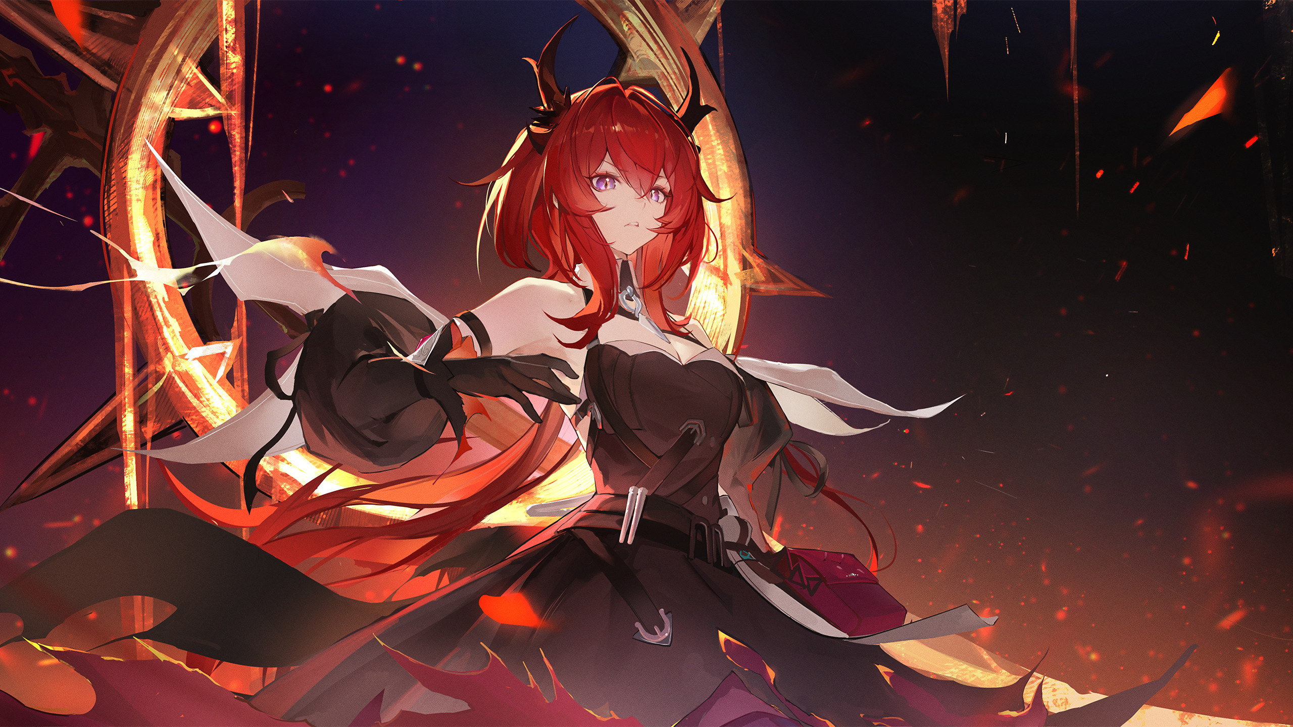 Laevatain Surtr Arknights Embers Lava 4k Wallpaper | PixieWall