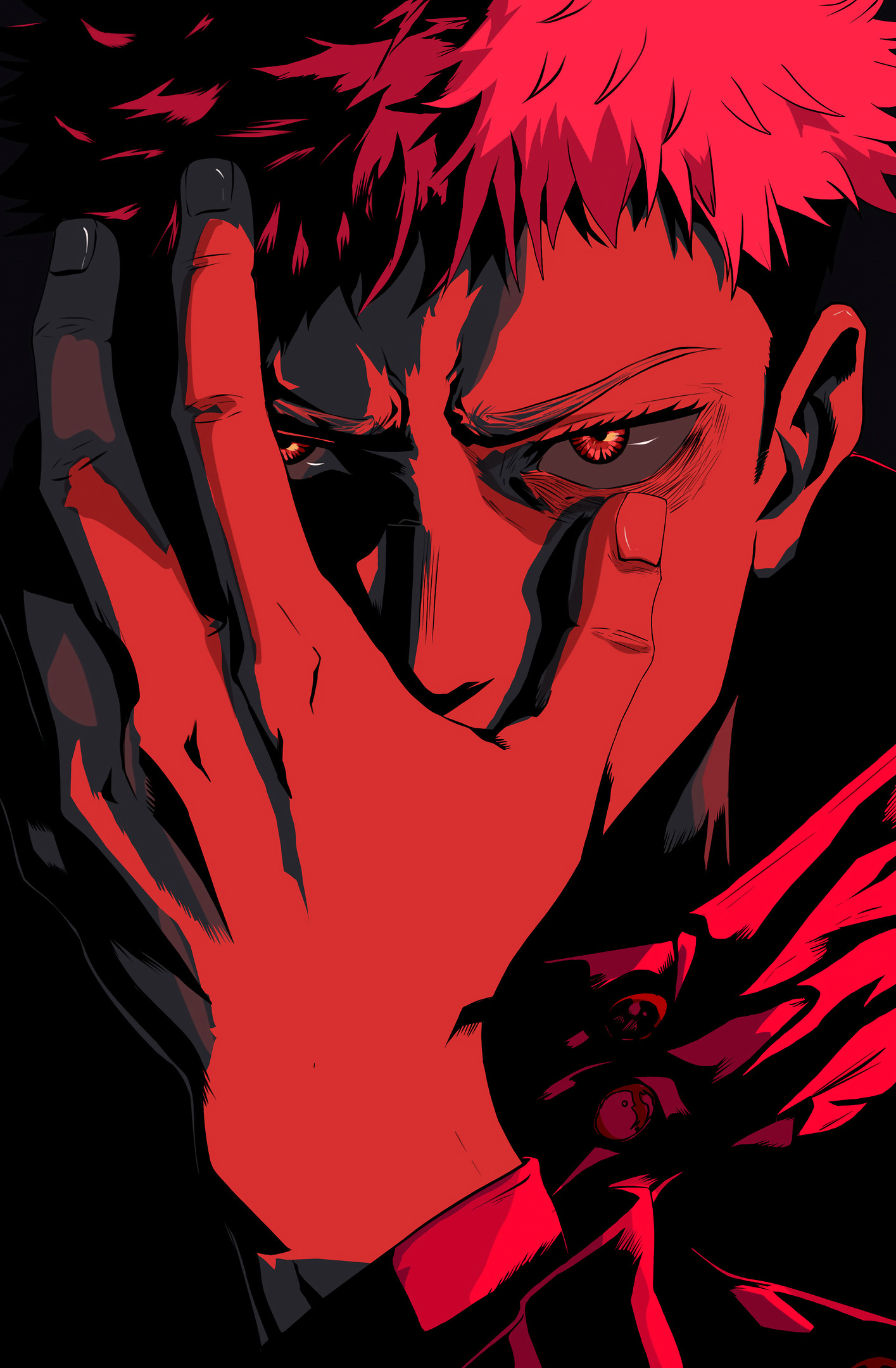 Yuji Itadori Jujutsu Kaisen Red Aesthetic Mobile Wallpaper | PixieWall