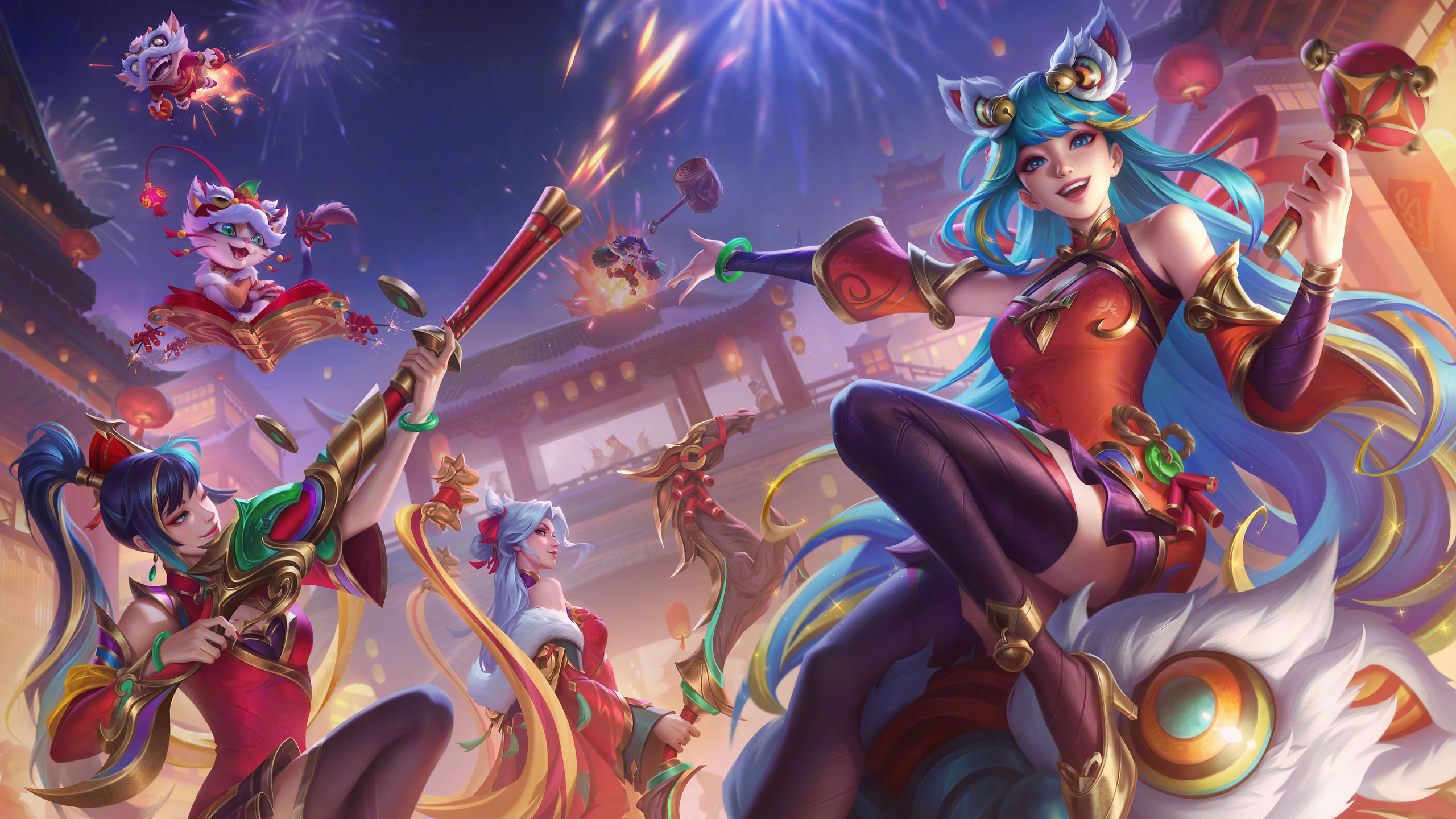 Seraphine Caitlyn Ashe League Of Legends 8k Wallpaper | PixieWall