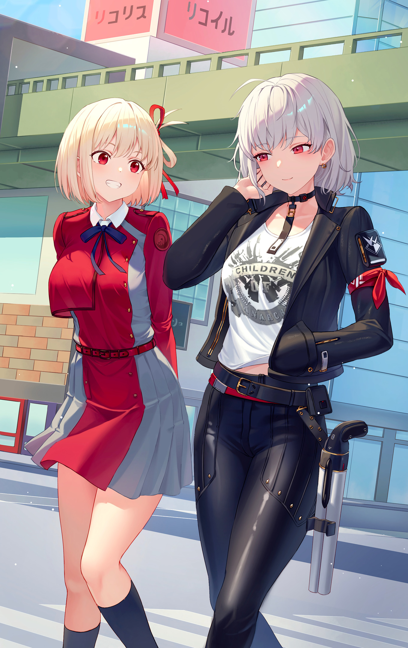 Chisato Lycoris Recoil Sugar Nikke Phone Wallpaper | PixieWall