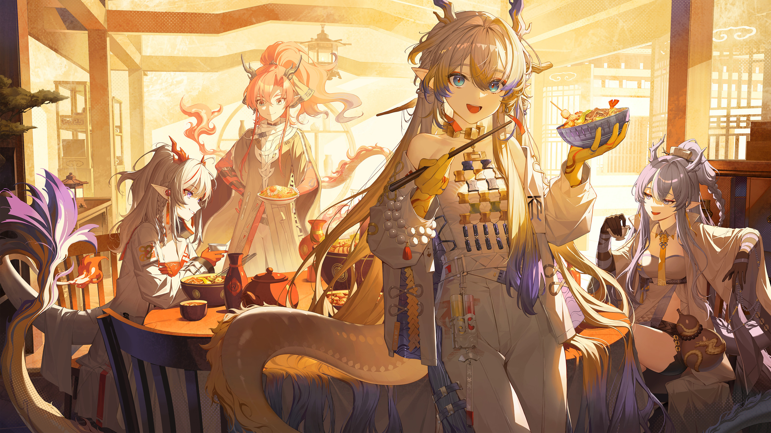 Shu Nian Ling Yu Arknights Anime Food 4K & 5K Wallpaper | PixieWall
