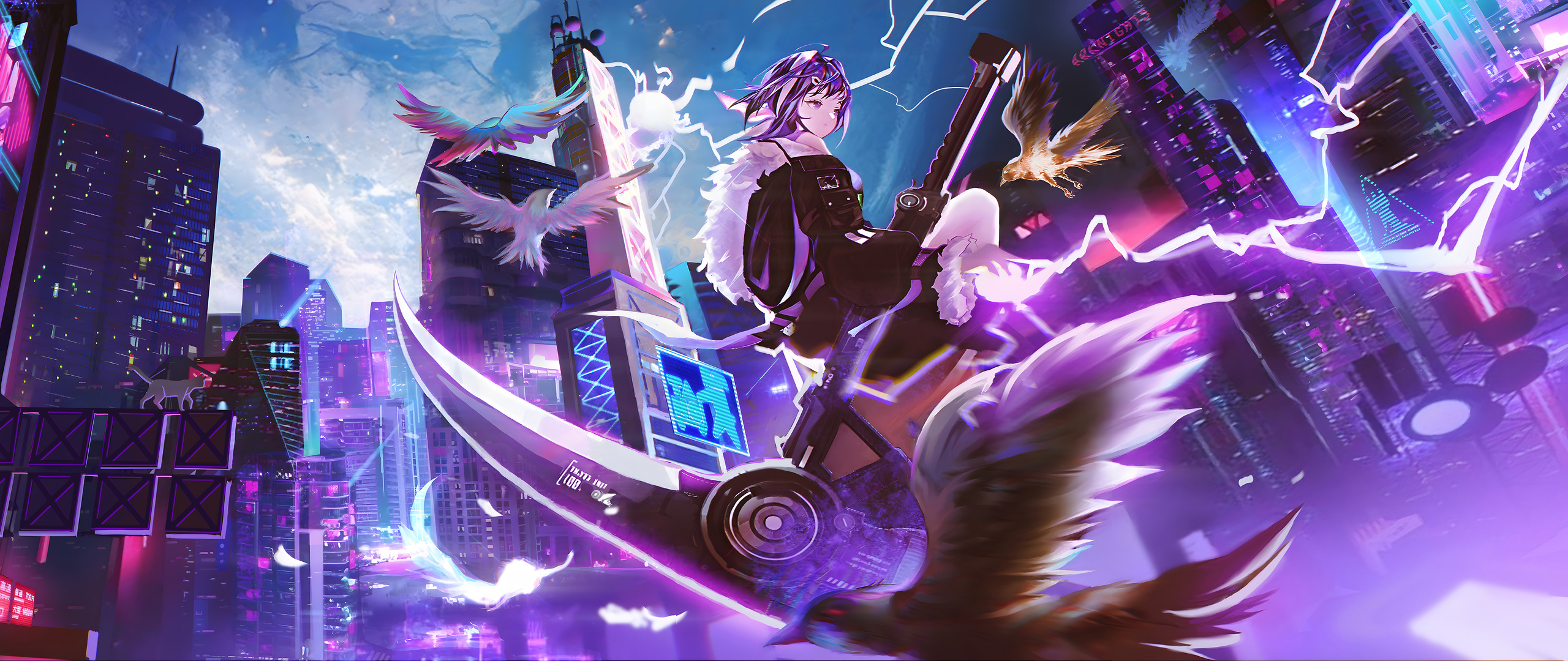 La Pluma Arknights Electricity 8k Ultrawide Wallpaper | PixieWall