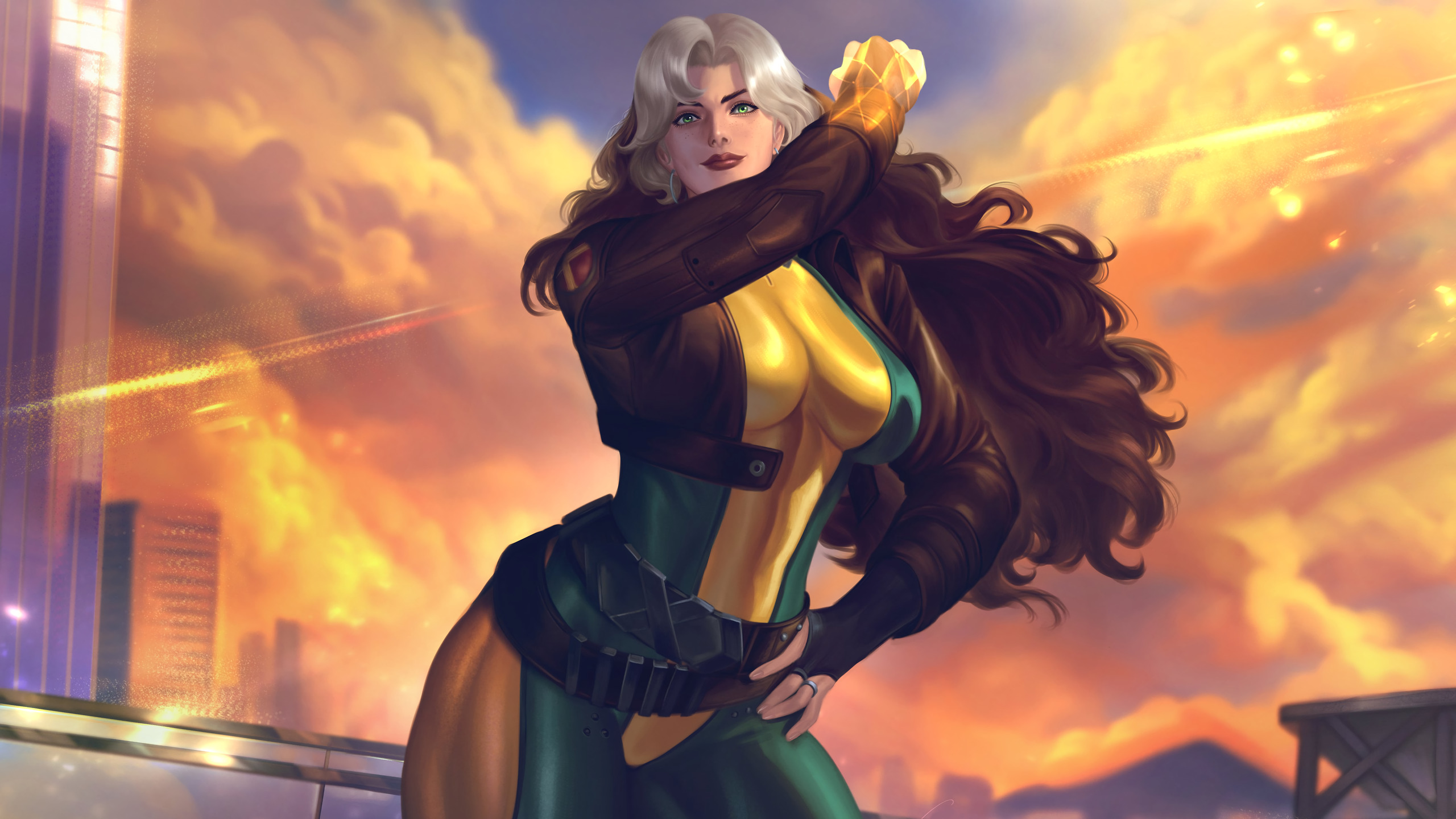 Rogue X-Men Marvel Multicolored Bodysuit 4K & 5K Wallpaper | PixieWall