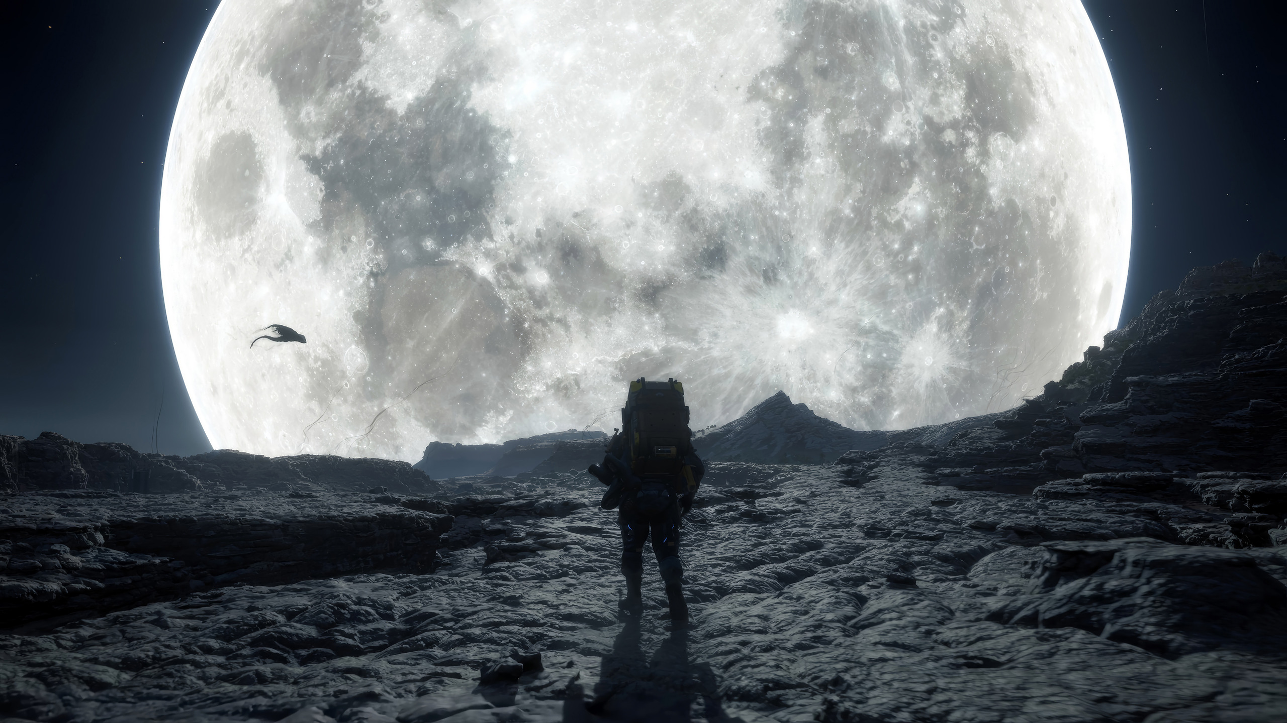 Death Stranding 2 Giant Moon 4k Wallpaper | PixieWall