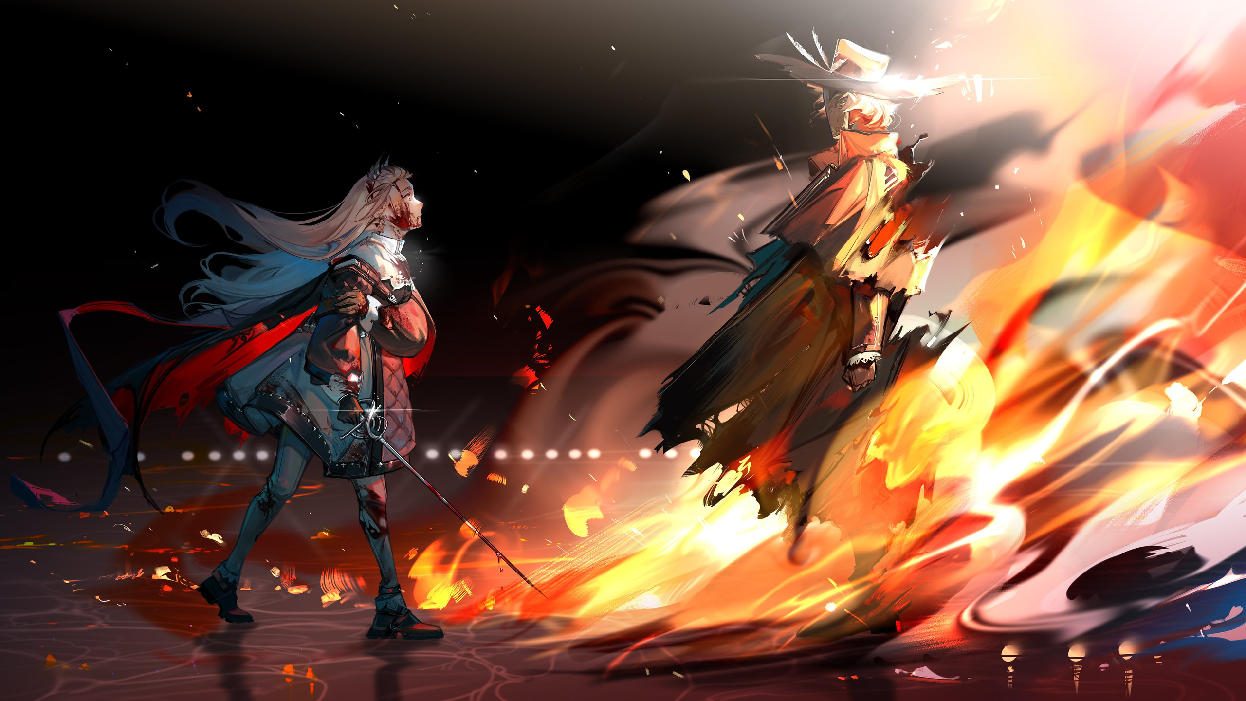 Irene And Dario Arknights Fire 4k Wallpaper | PixieWall
