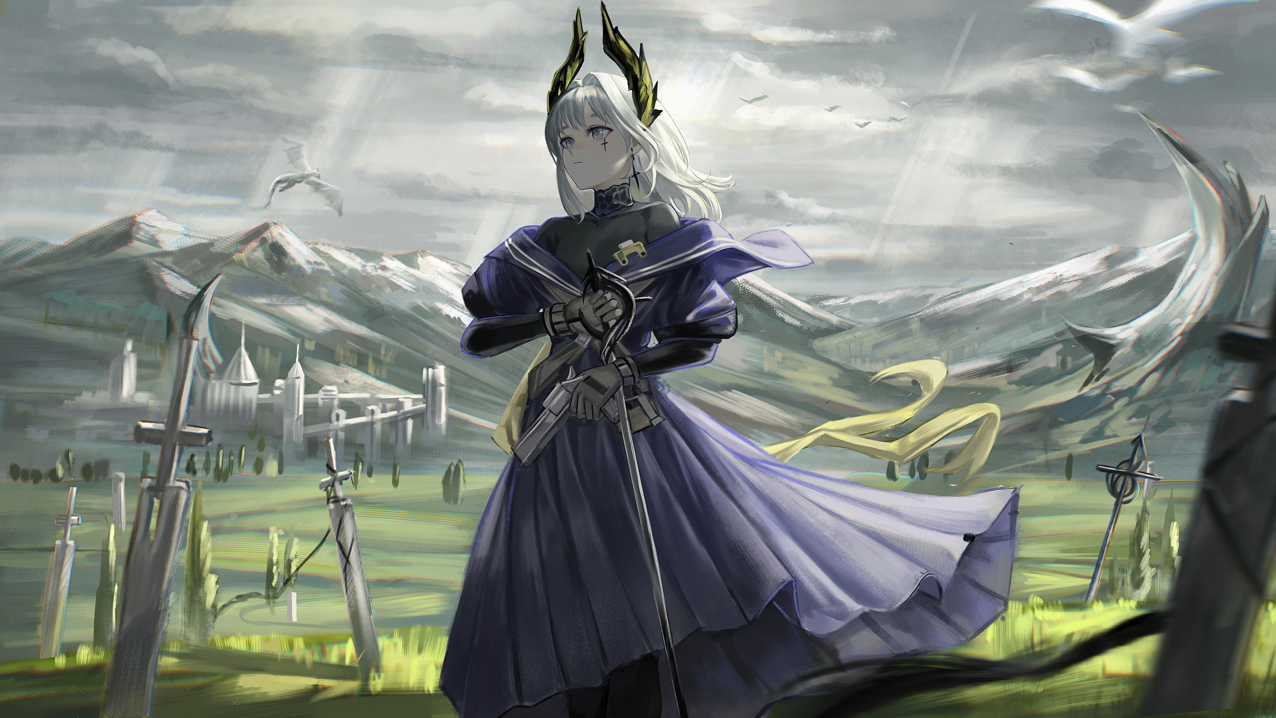 Irene Arknights Field Of Blades 4k Wallpaper | PixieWall