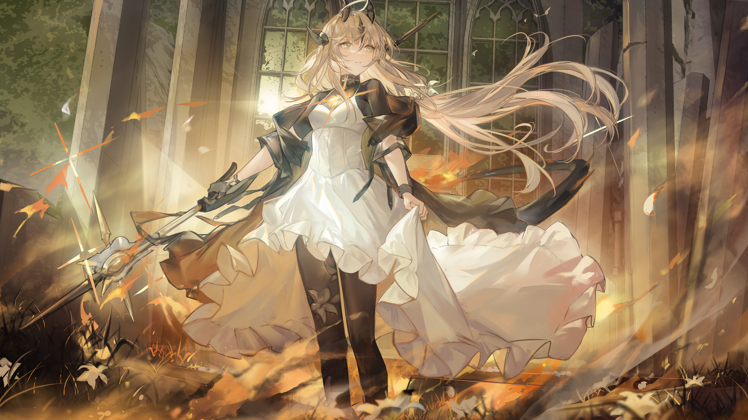Reed Arknights Victoria Heir Draco Horns 4k Wallpaper | PixieWall