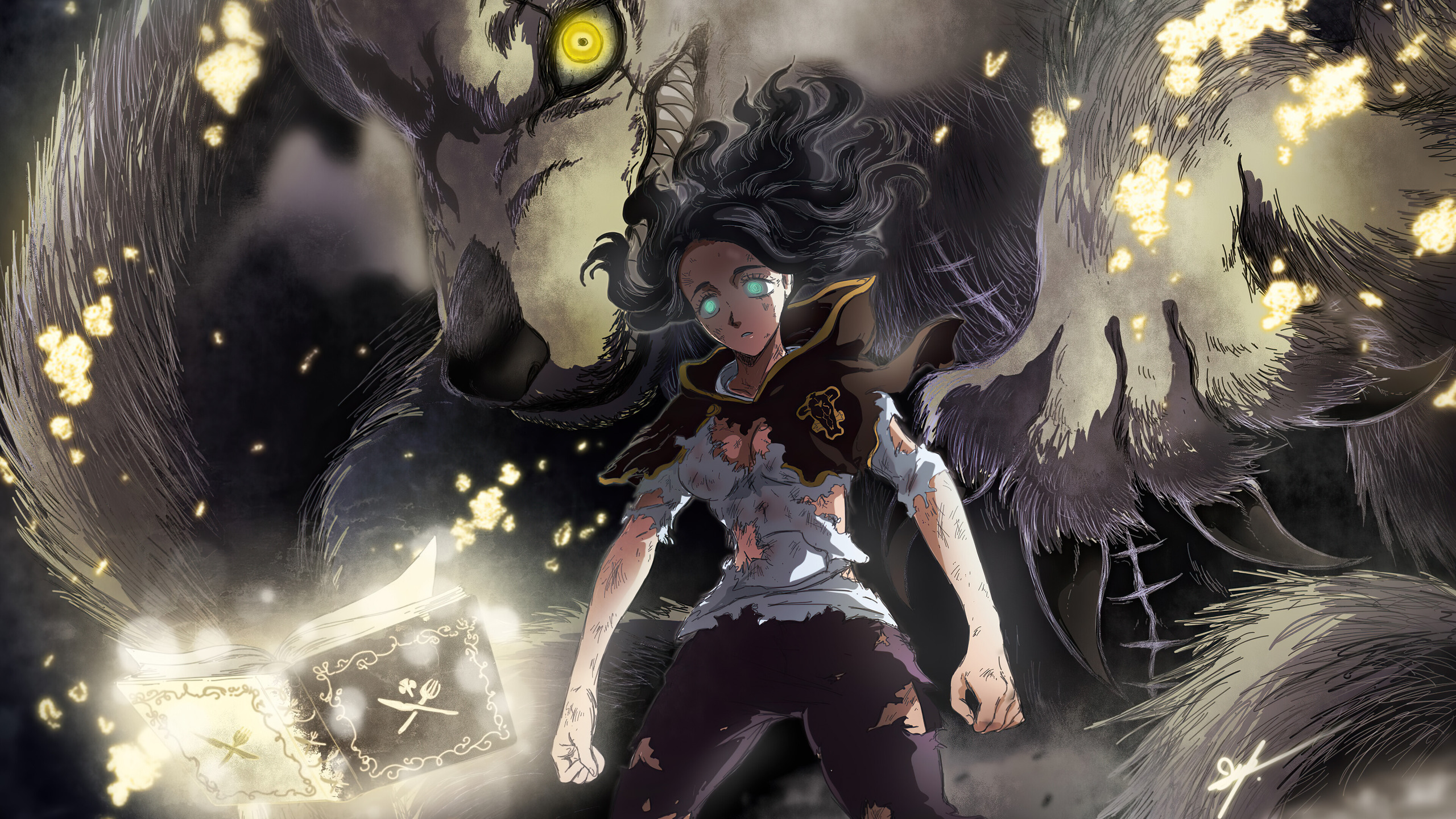 Charmy Pappitson Black Clover Grey Wolf 4k Wallpaper | PixieWall