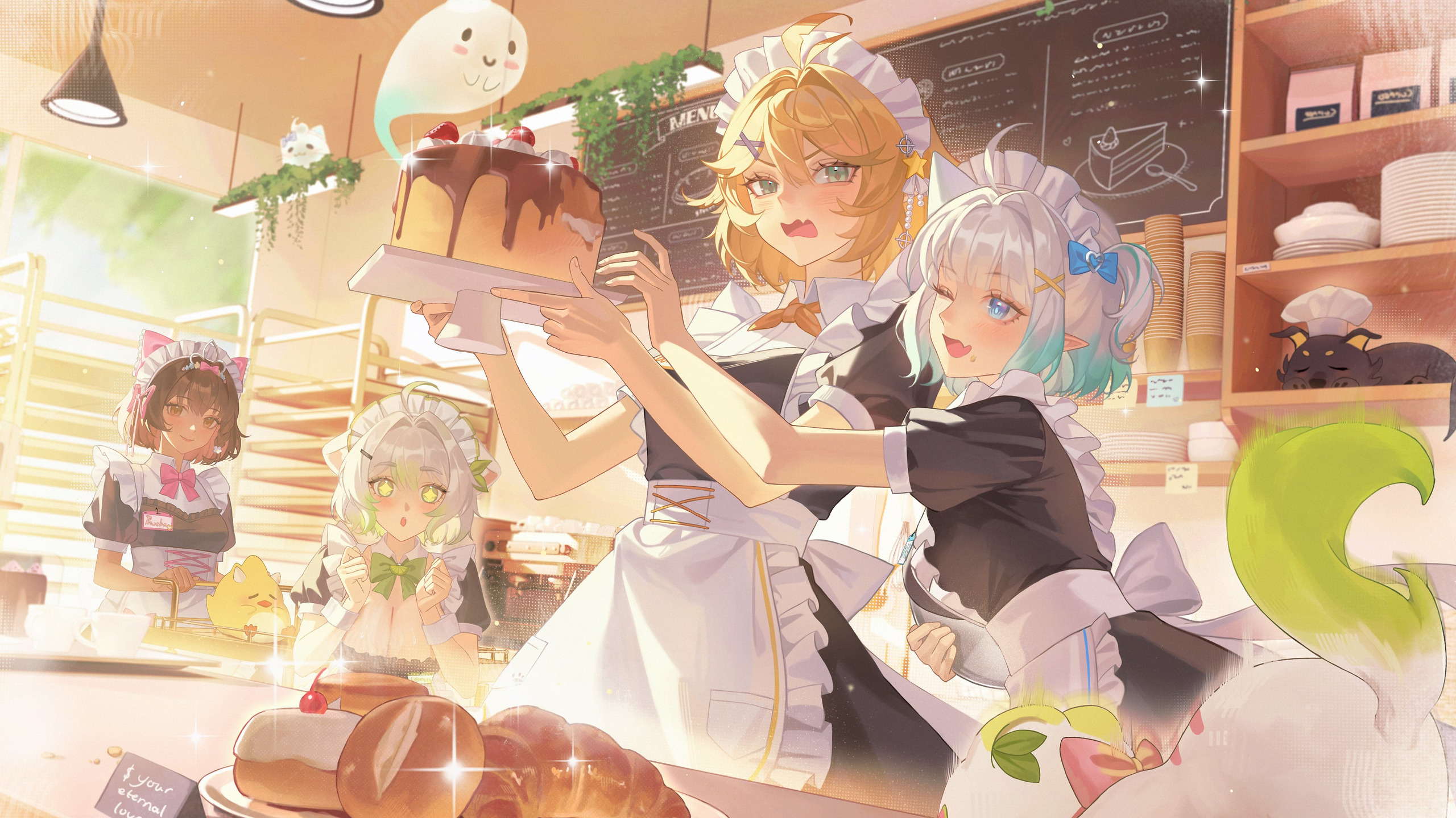 Mint Fantome Dokibird Limealicious 4k Wallpaper | PixieWall