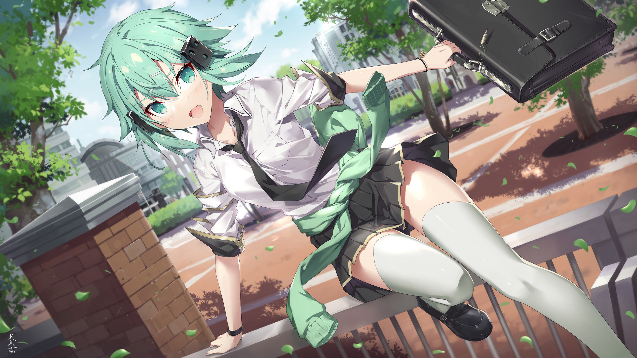 Sinon Sword Art Online School Uniform 4k Wallpaper | PixieWall