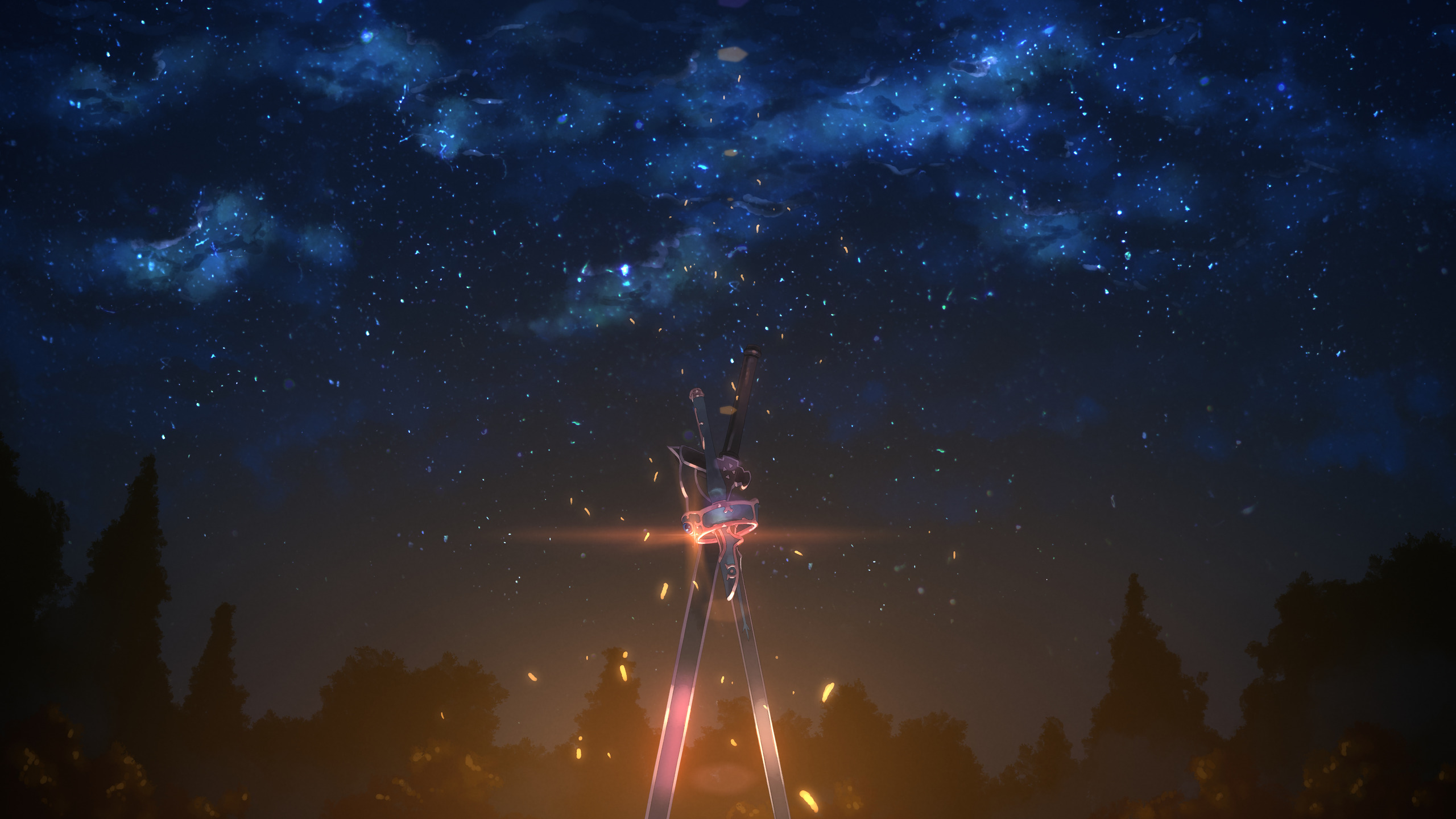 Sword Art Online Starry Night 4k Wallpaper | PixieWall