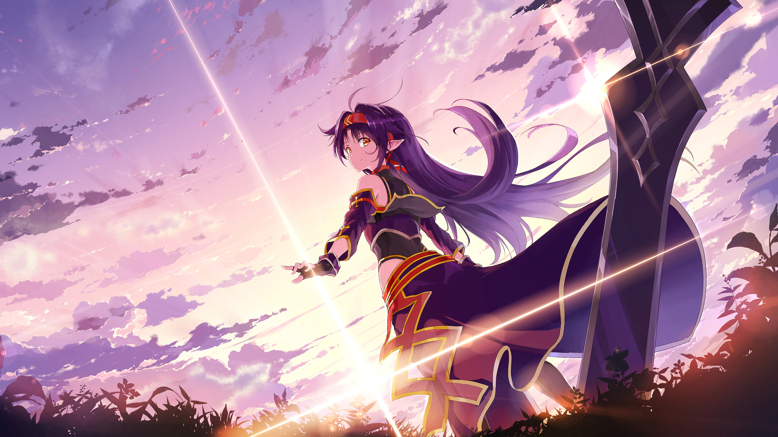 Yuuki Sword Art Online Cloudy Sky 4K & 5K Wallpaper | PixieWall
