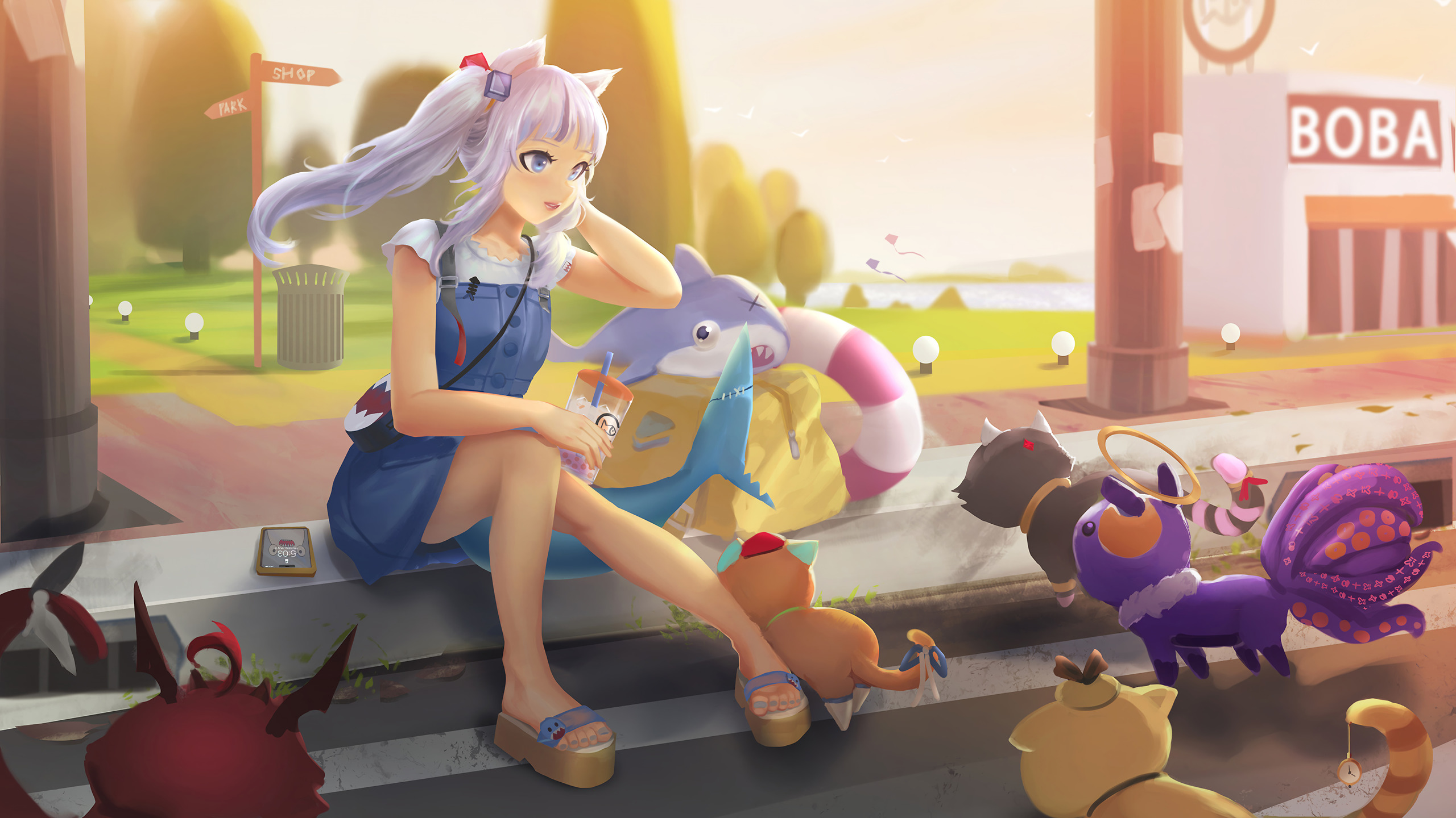 Gawr Gura Cat Ears Hololive 4k Wallpaper | PixieWall