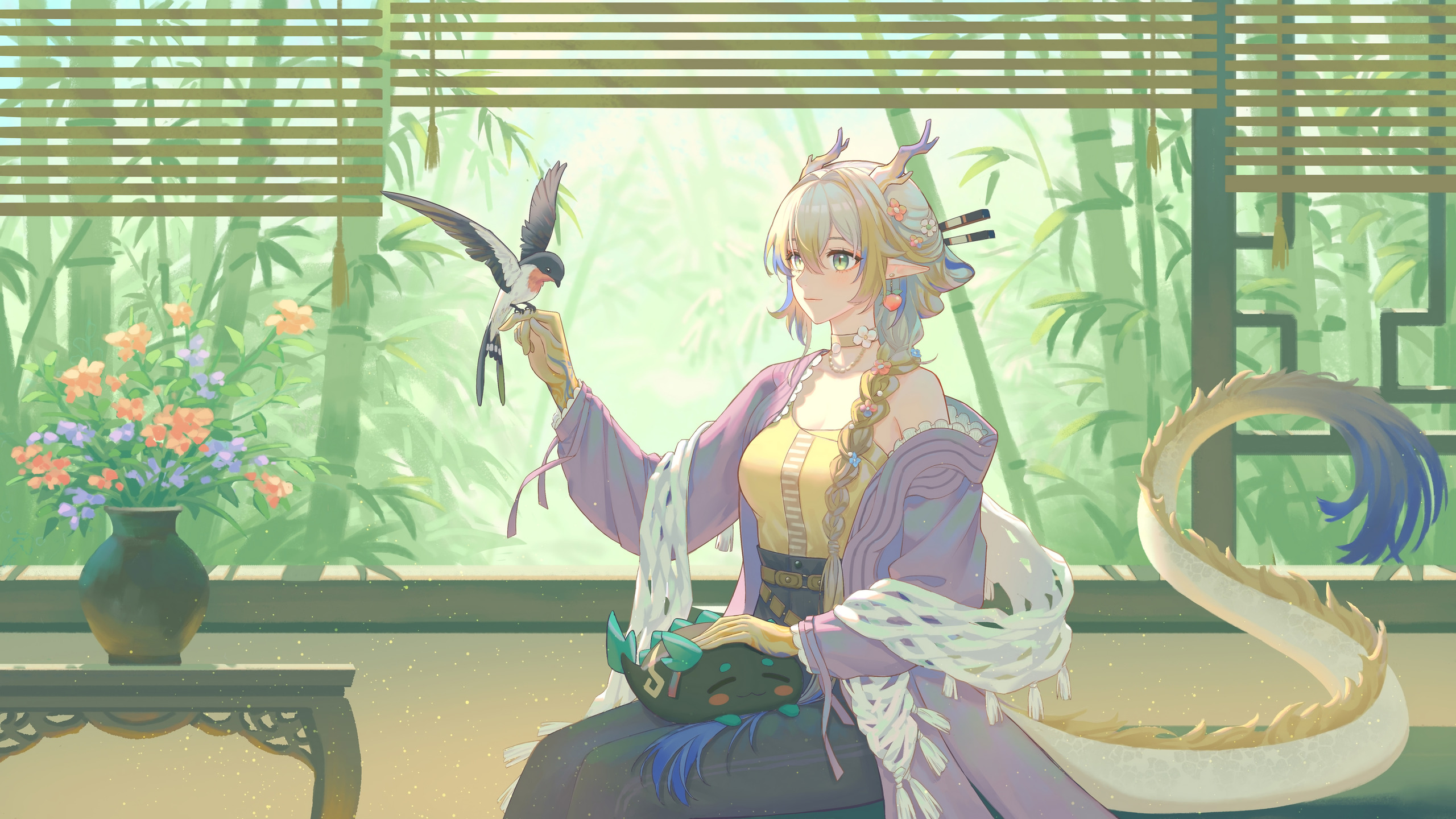 Shu Spring Feast Arknights Bamboo Forest 4k Wallpaper | PixieWall