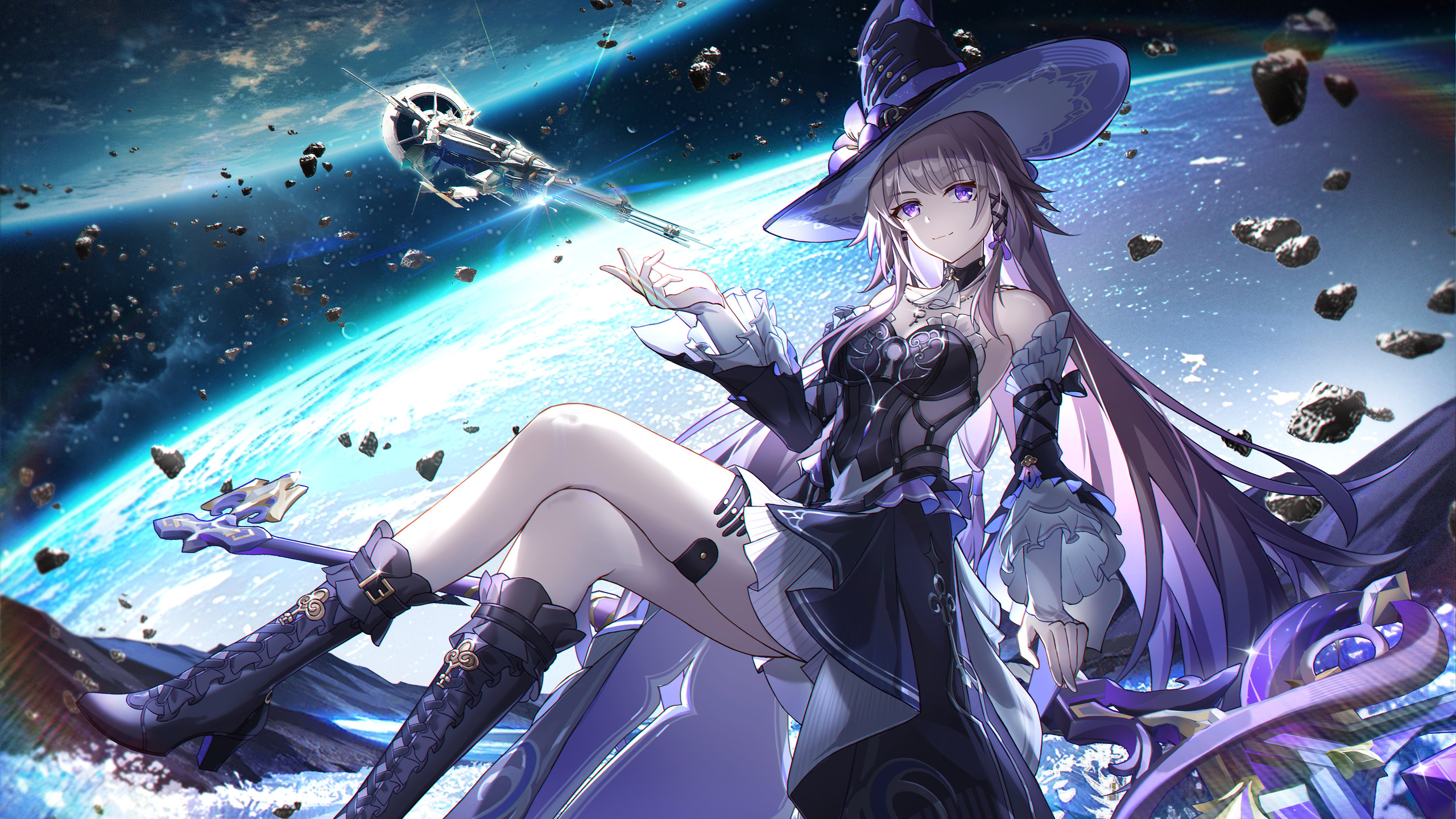 The Herta Honkai Star Rail Space Station 4k Wallpaper | PixieWall