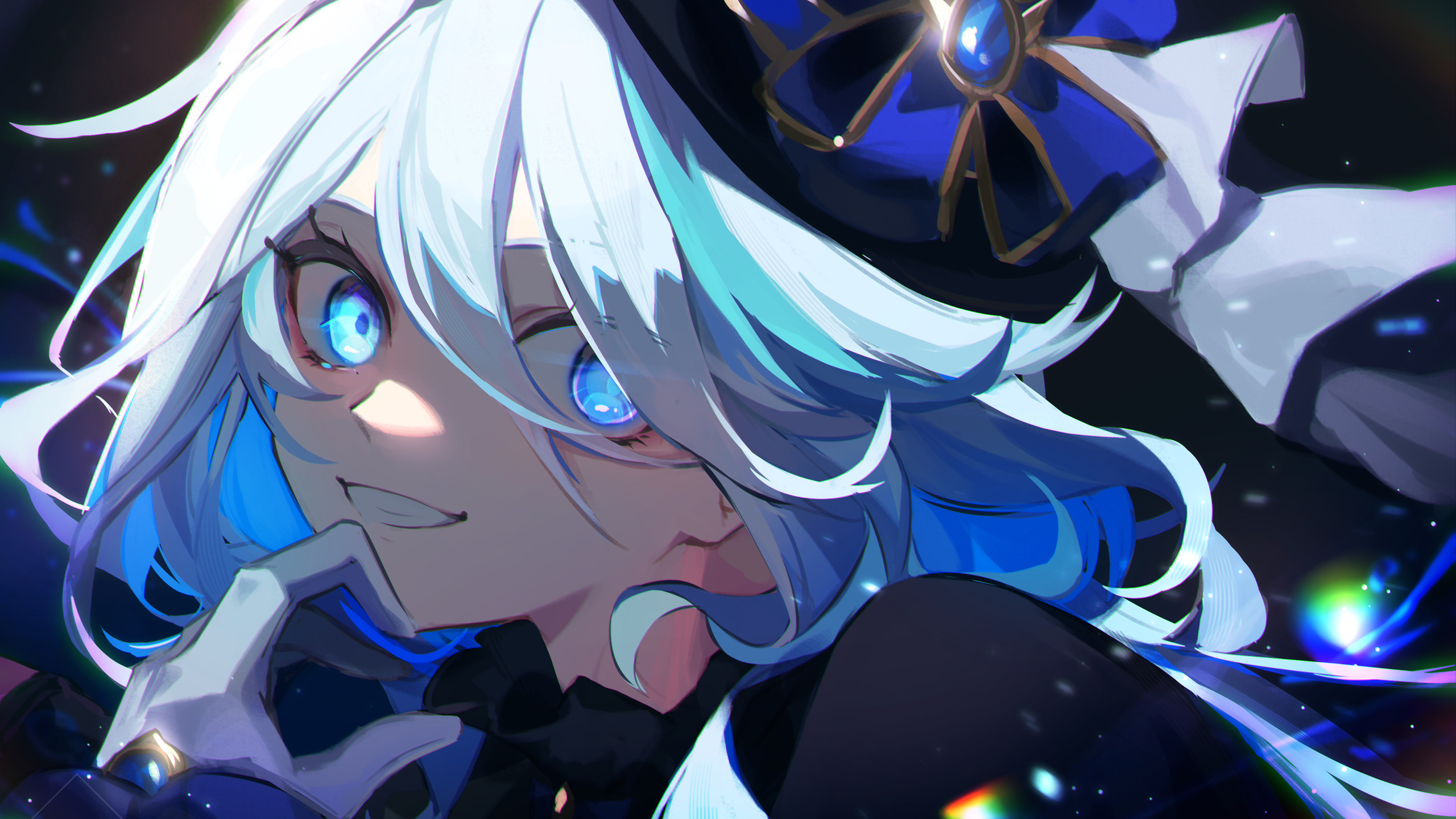 Furina Genshin Impact Glowing Eyes 4k Wallpaper | PixieWall