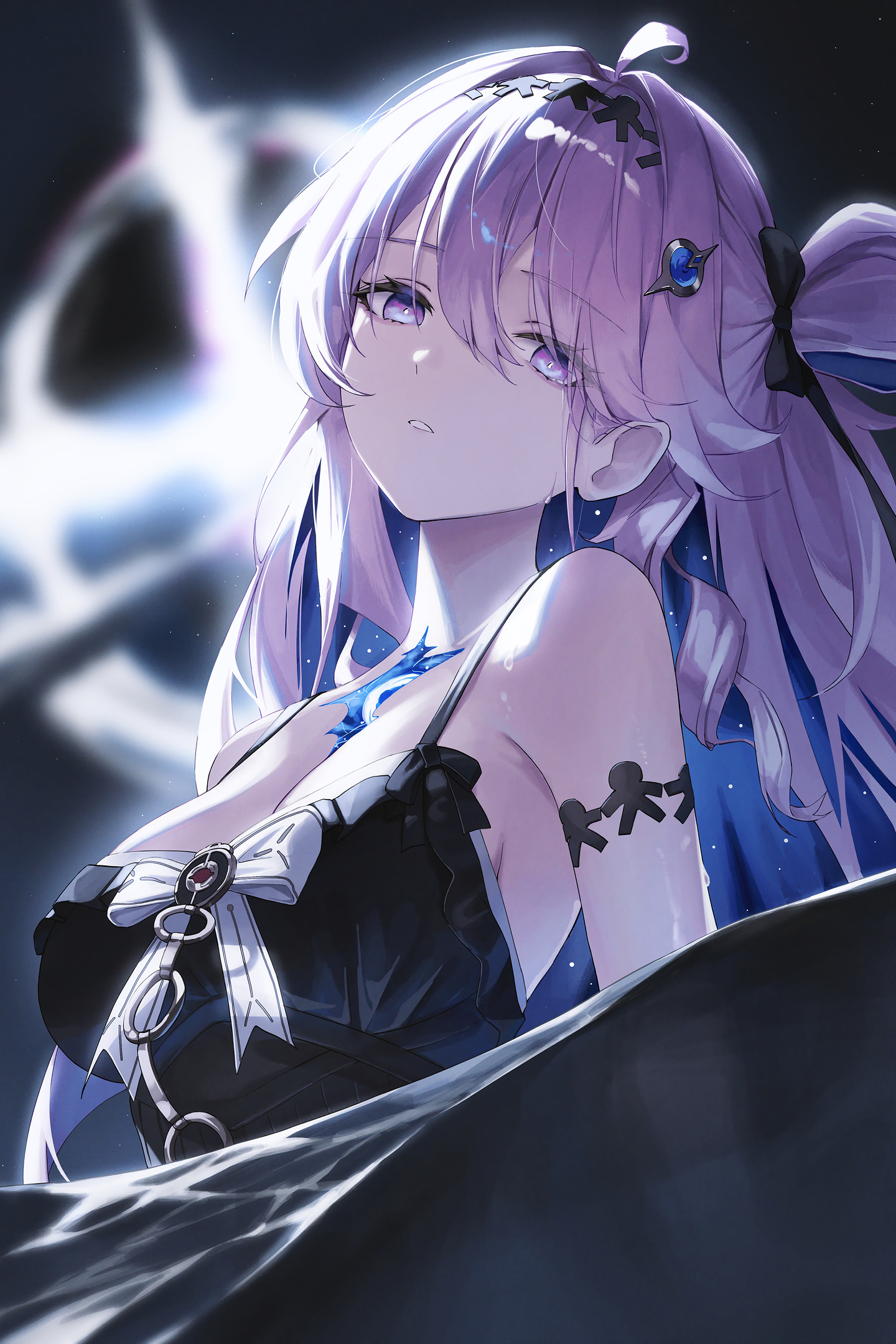 Denia Wuthering Waves Black Dress 4k Phone Wallpaper | PixieWall