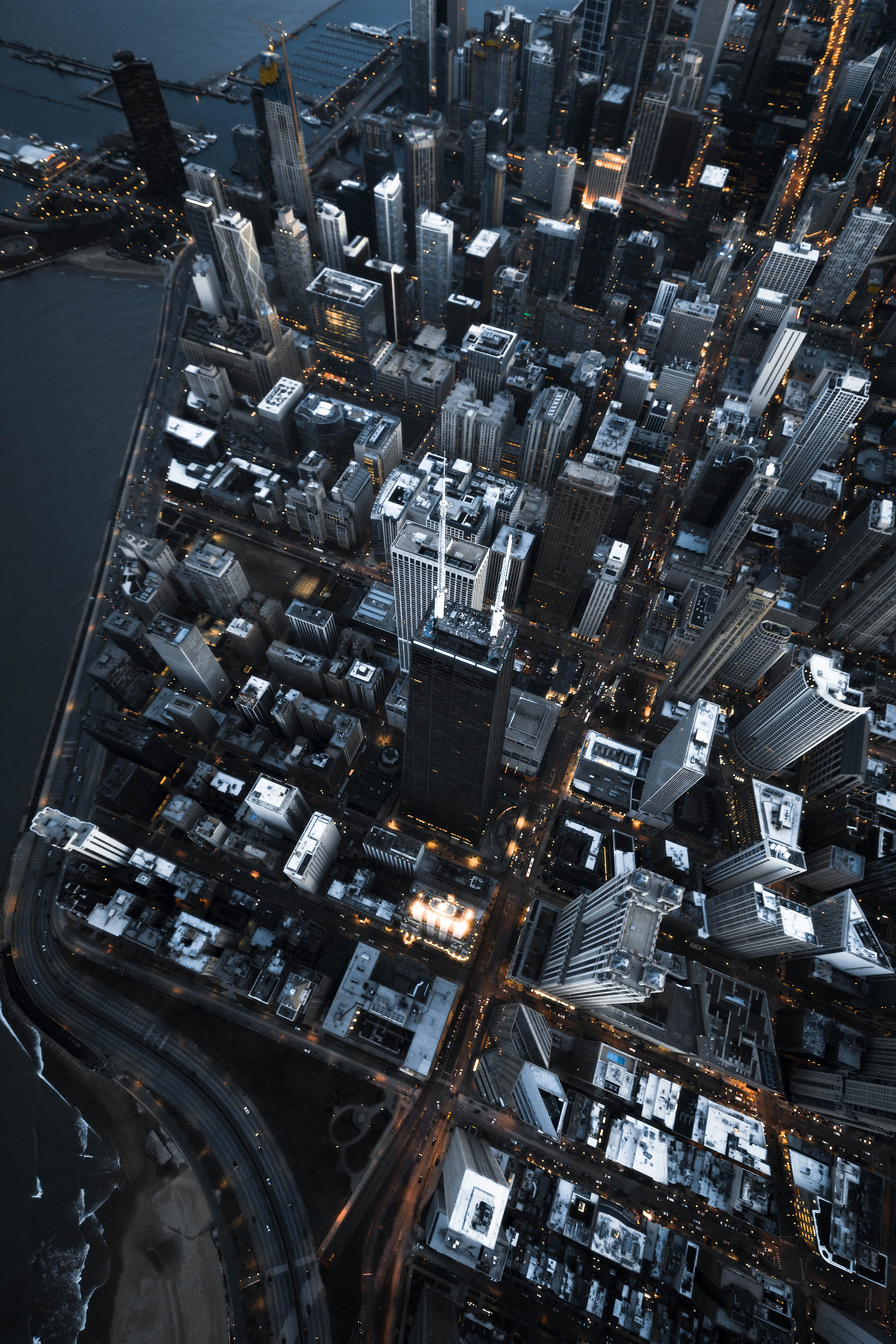 Chicago City Aerial Architecture 4k Phone Wallpaper | PixieWall