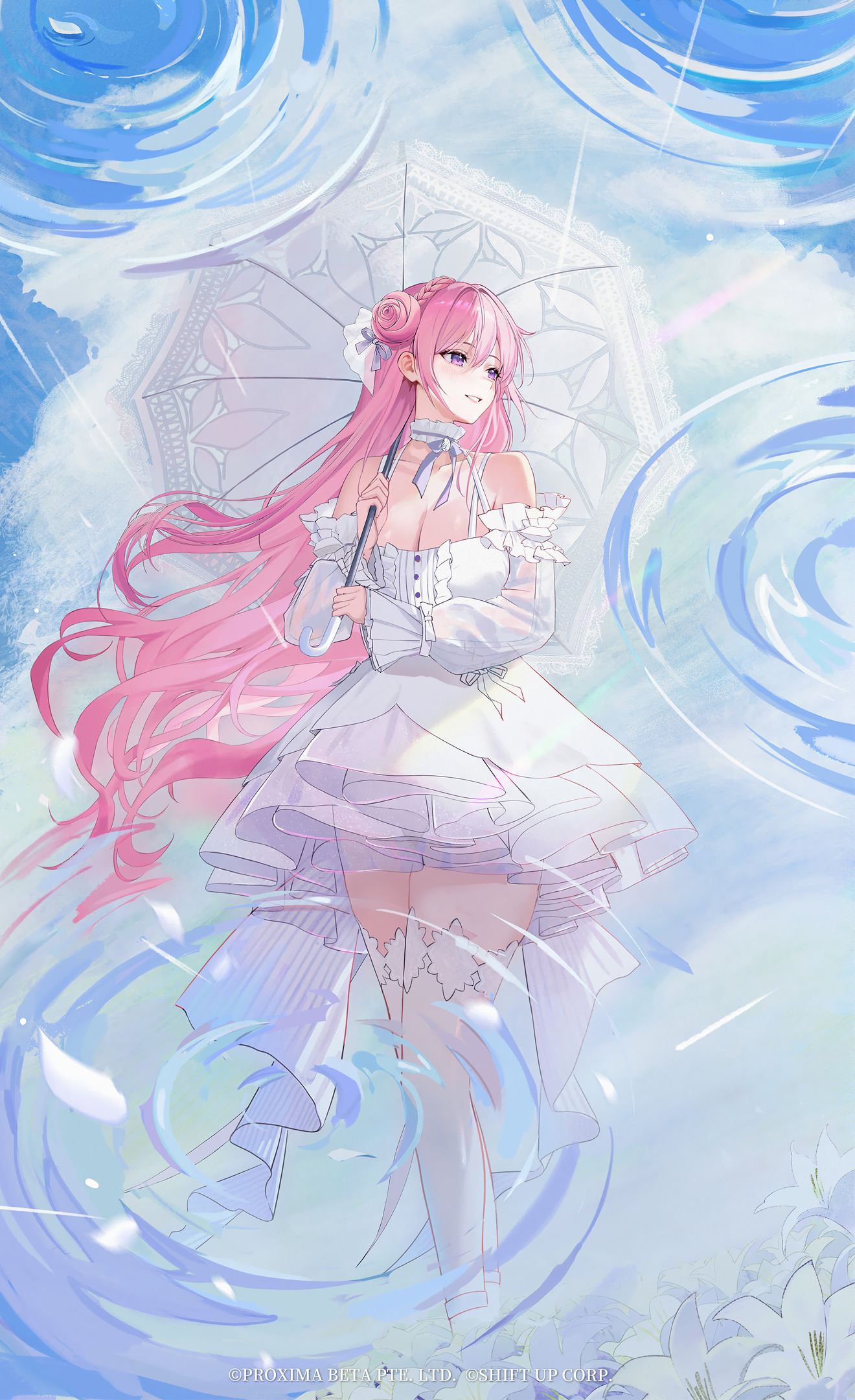 Dorothy Nikke Umbrella Sky Reflection 4k Phone Wallpaper | PixieWall
