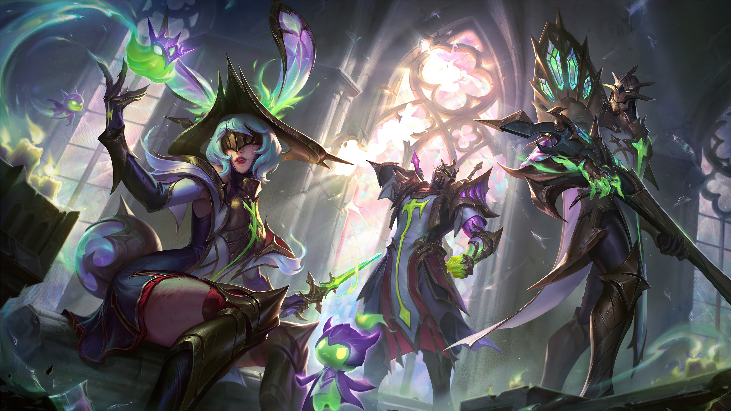 Jhin Aurora Shen Broken Covenant Lol 8k Wallpaper | PixieWall