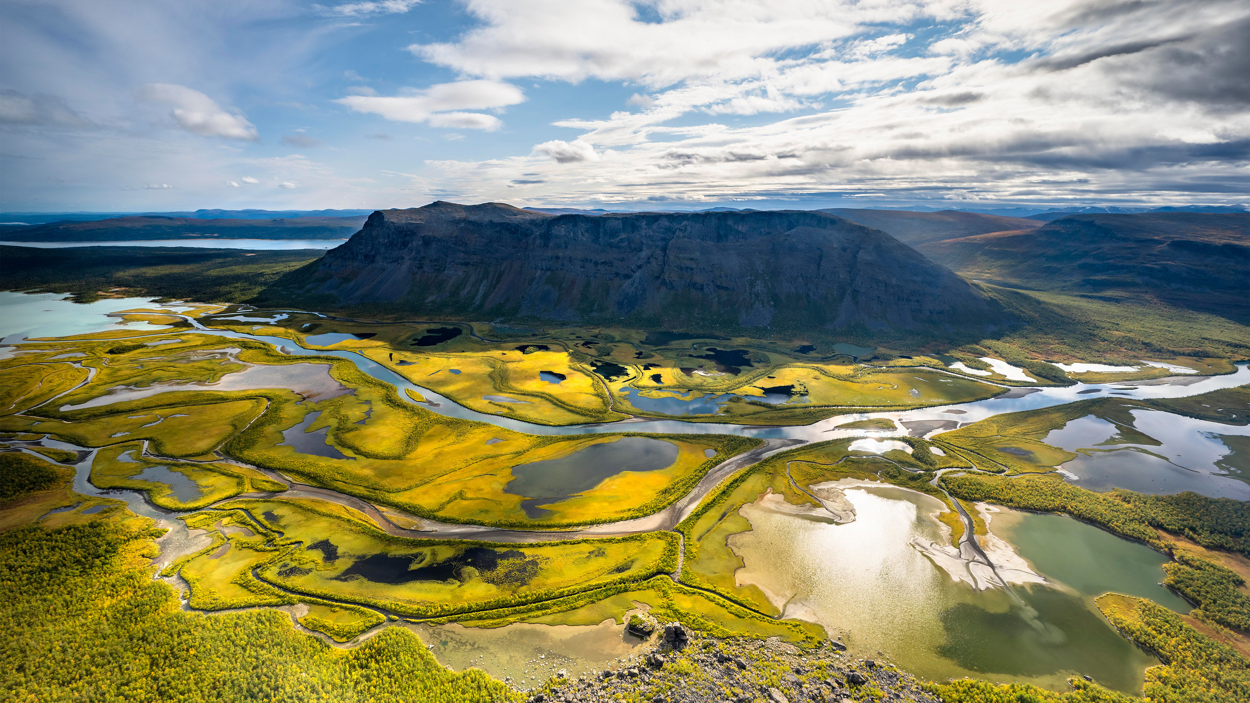 Sarek National Park Wilderness Aerial View 4k Wallpaper | PixieWall